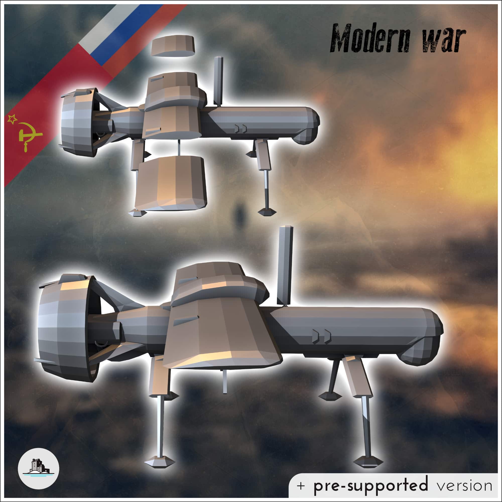 Yakovlev Pchela-1T UAV soviet drone by Hartolia Miniatures - Wargaming3D