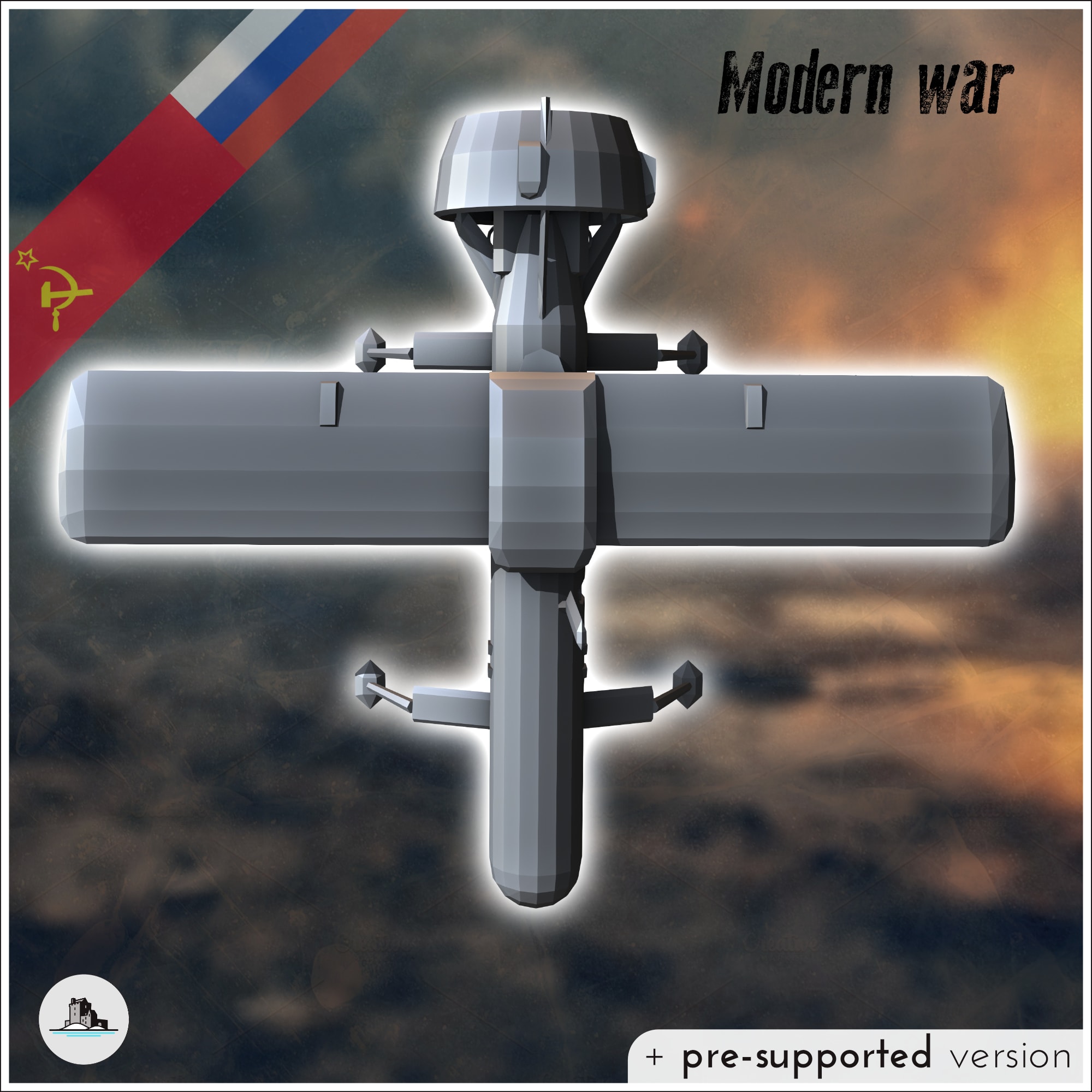 Yakovlev Pchela-1T UAV soviet drone by Hartolia Miniatures - Wargaming3D