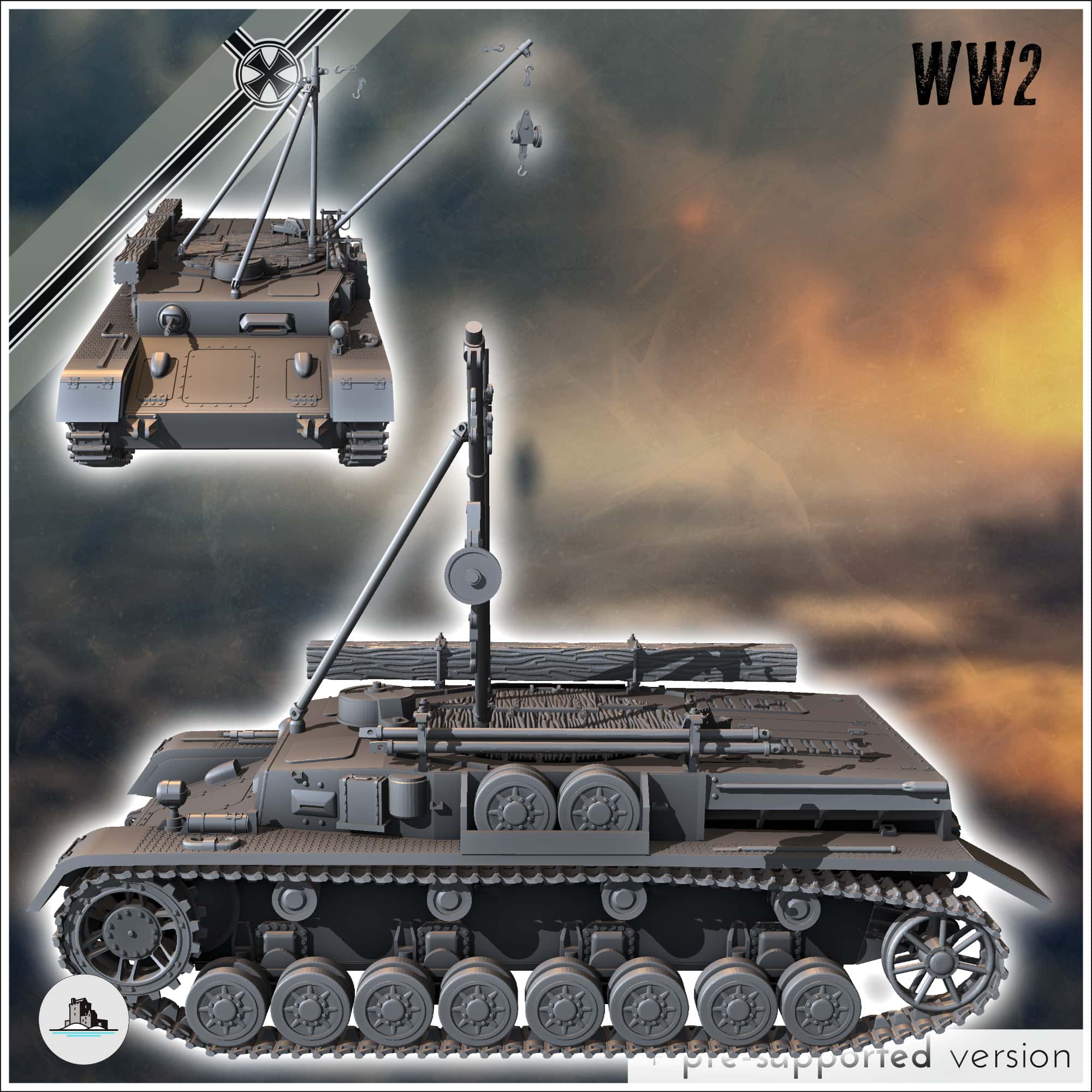 Bergepanzer IV by Hartolia Miniatures - Wargaming3D