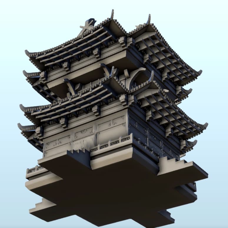 Asian tower with floor 21 by Hartolia Miniatures - Wargaming3D