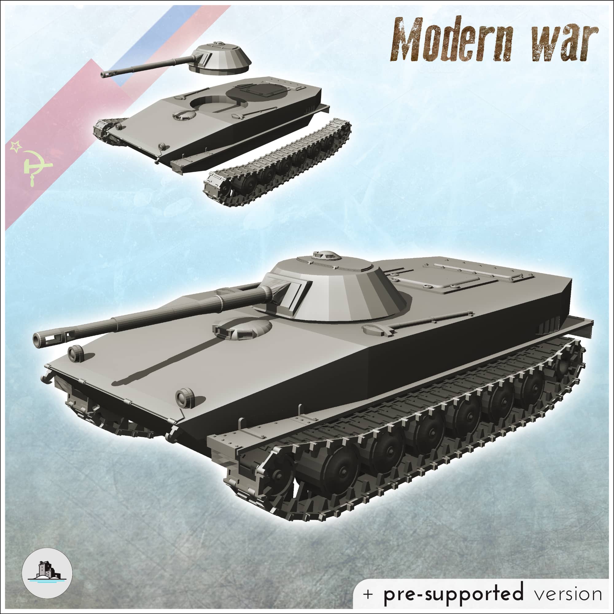 PT-76 Soviet amphibious light tank by Hartolia Miniatures - Wargaming3D