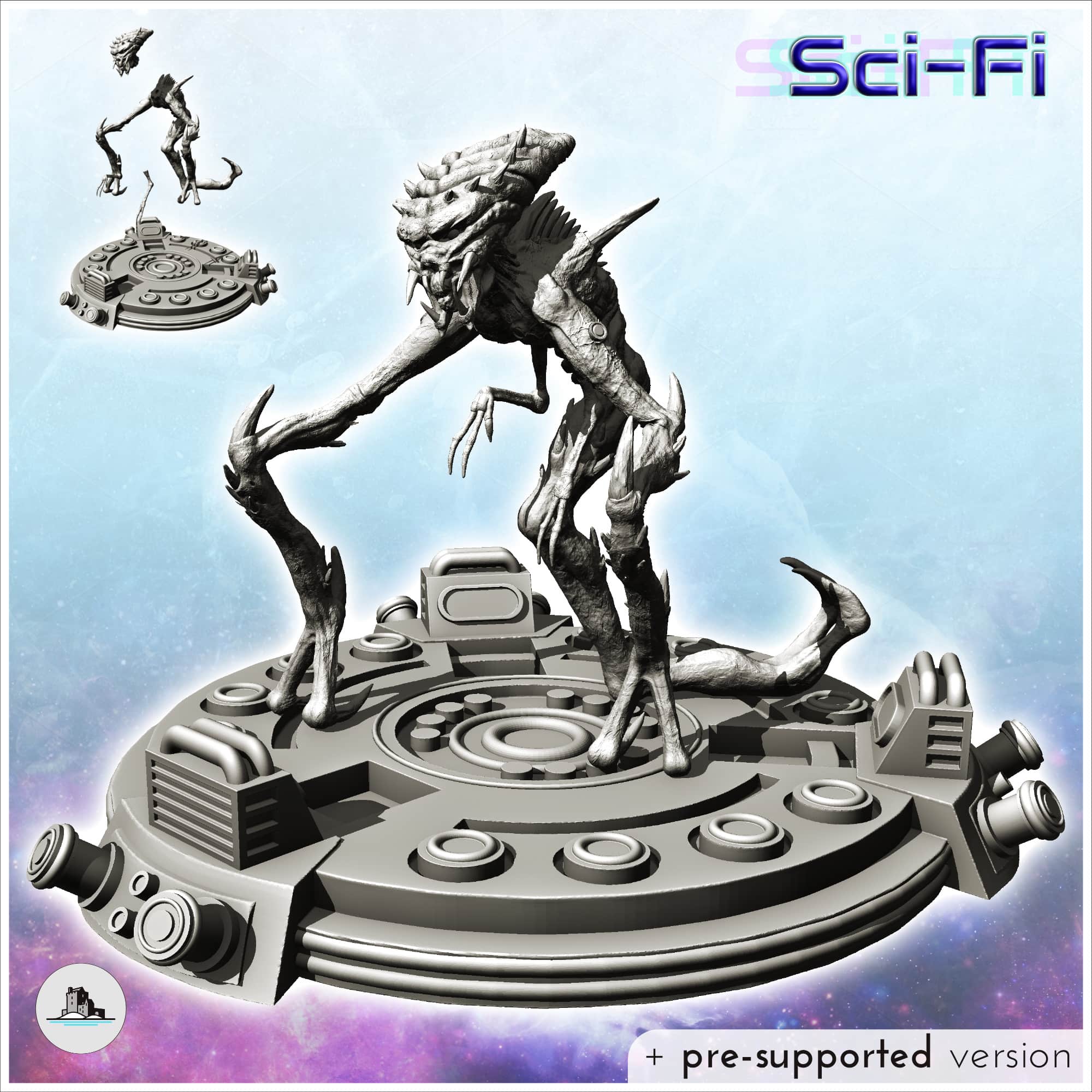 Alien creature with triple legs and fangs (14) by Hartolia Miniatures ...