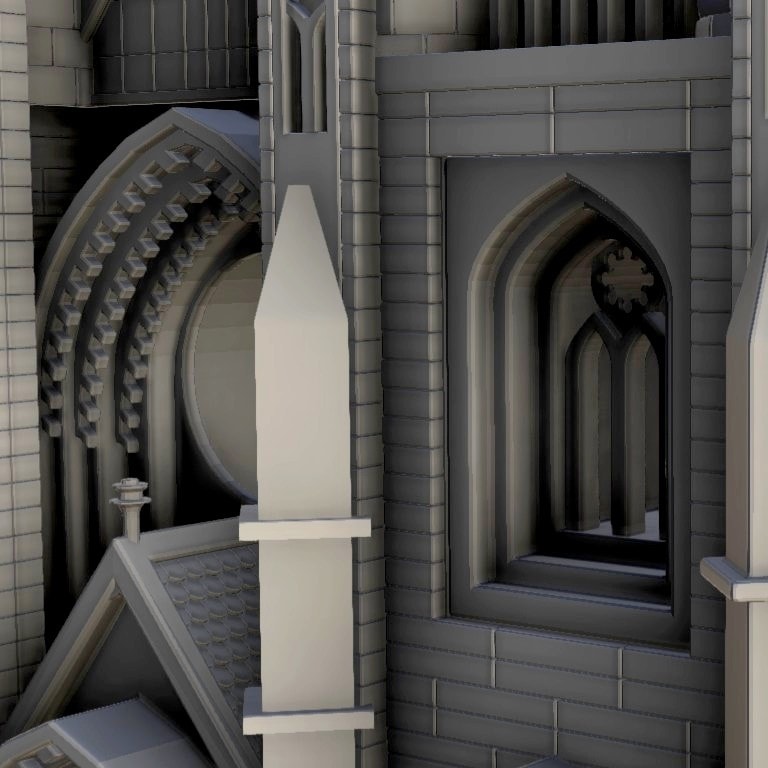 Gothic arch with double towers by Hartolia Miniatures - Wargaming3D
