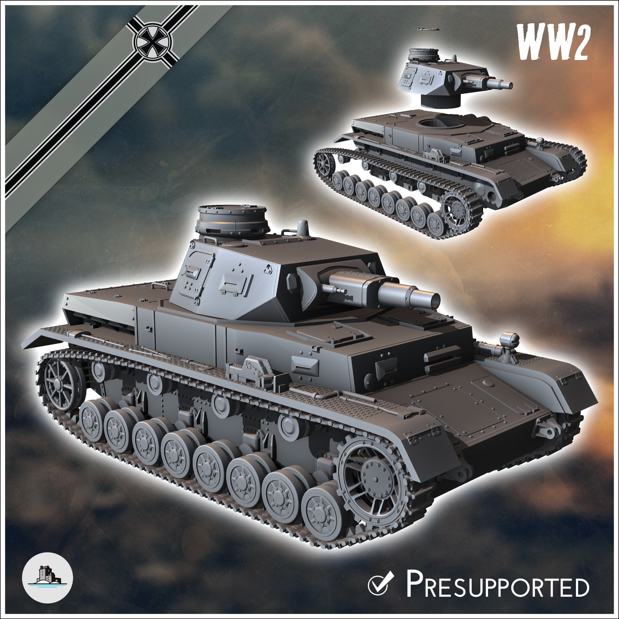 German WW2 vehicles pack (Panzer IV No. 2) by Hartolia Miniatures ...
