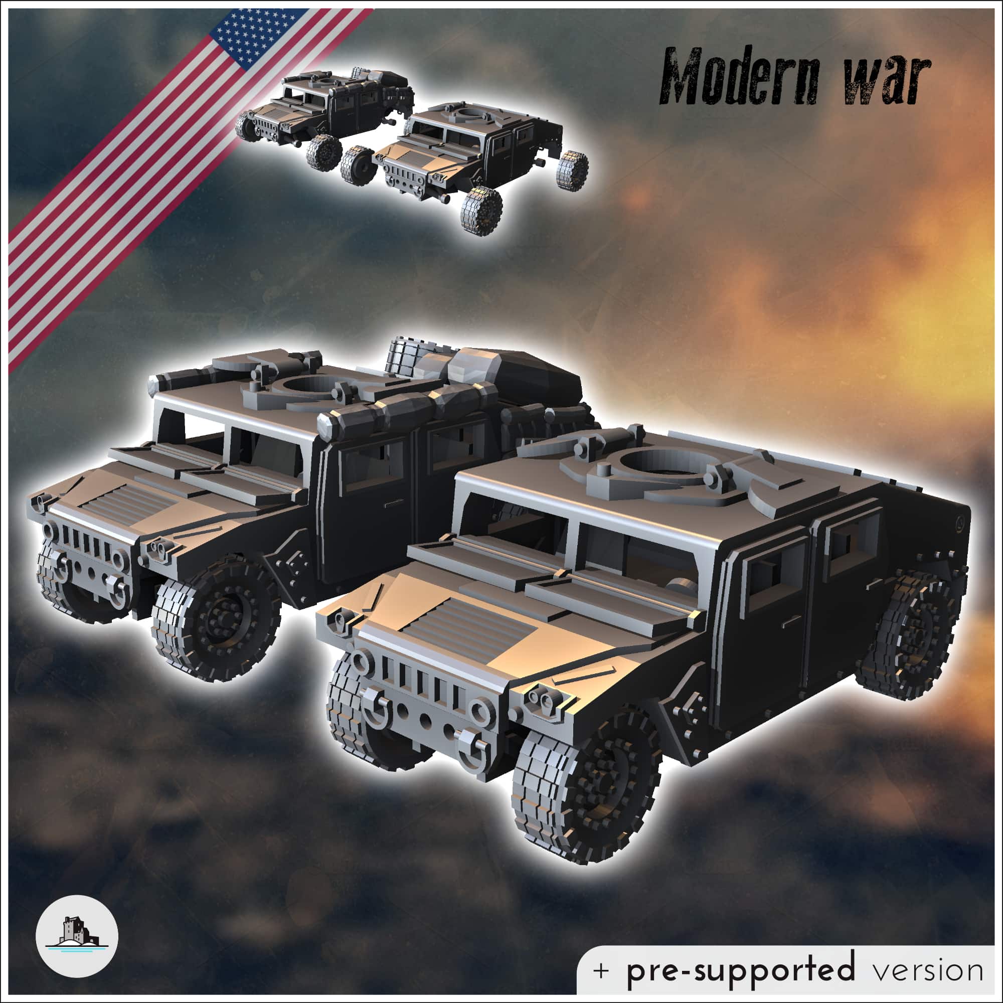 Humvee M998 High mobility multipurpose wheeled vehicle HMMWV all ...