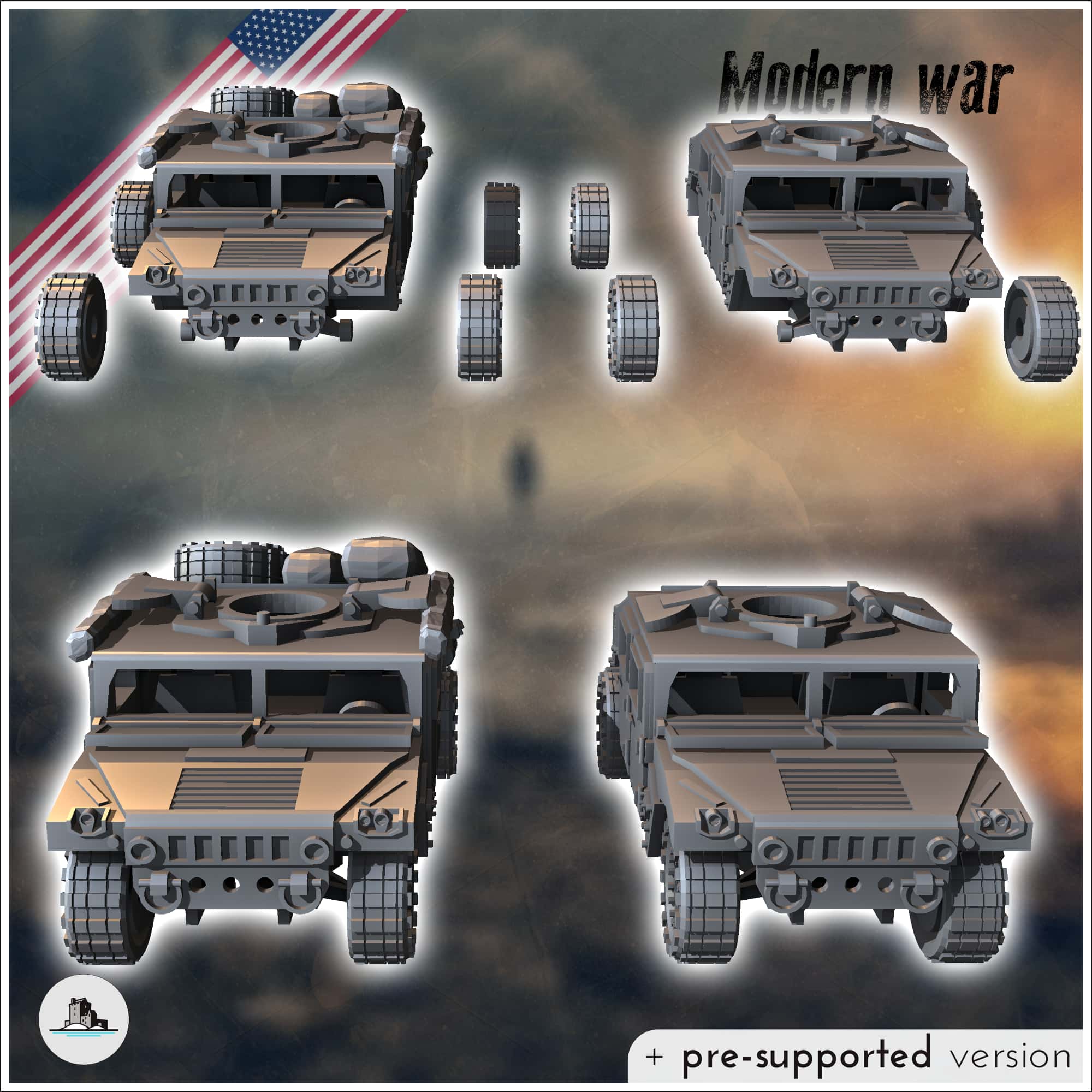 Humvee M998 High mobility multipurpose wheeled vehicle HMMWV all ...