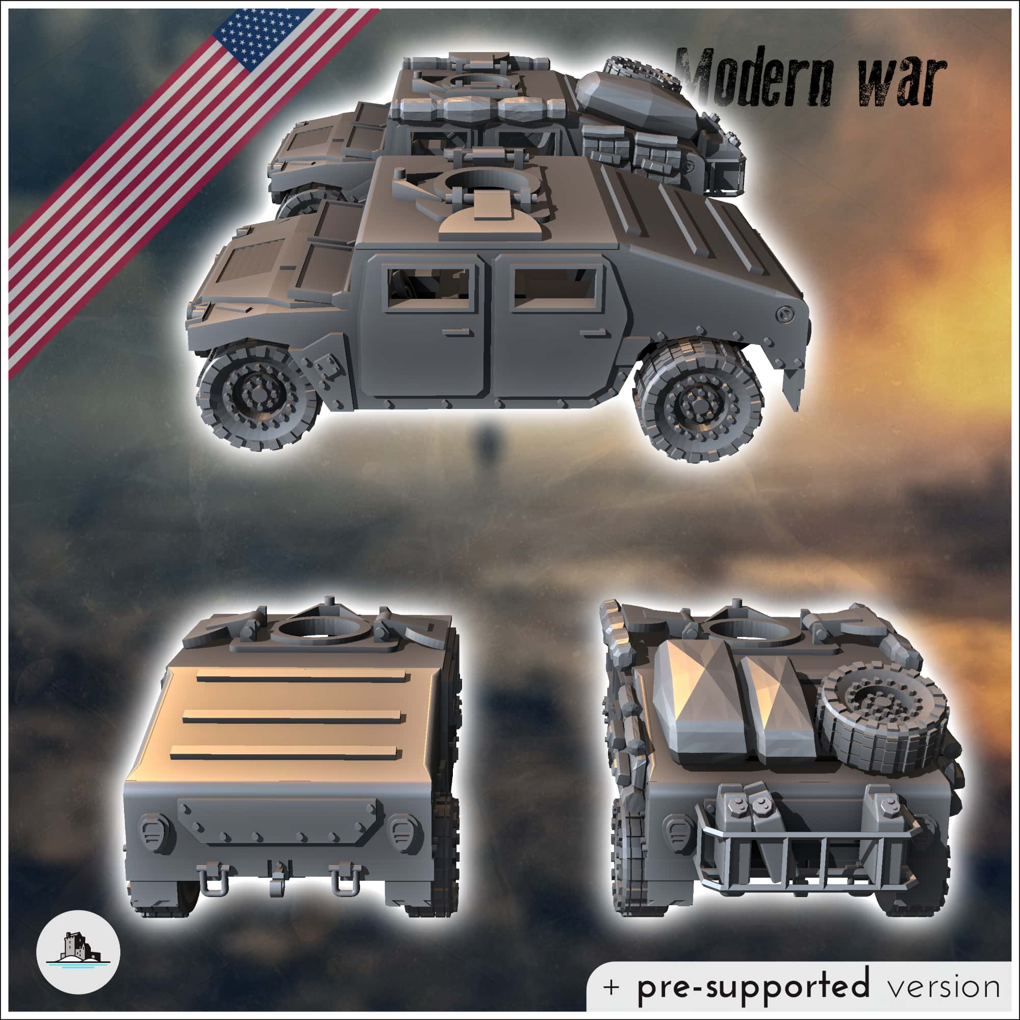 Humvee M998 High mobility multipurpose wheeled vehicle HMMWV all ...