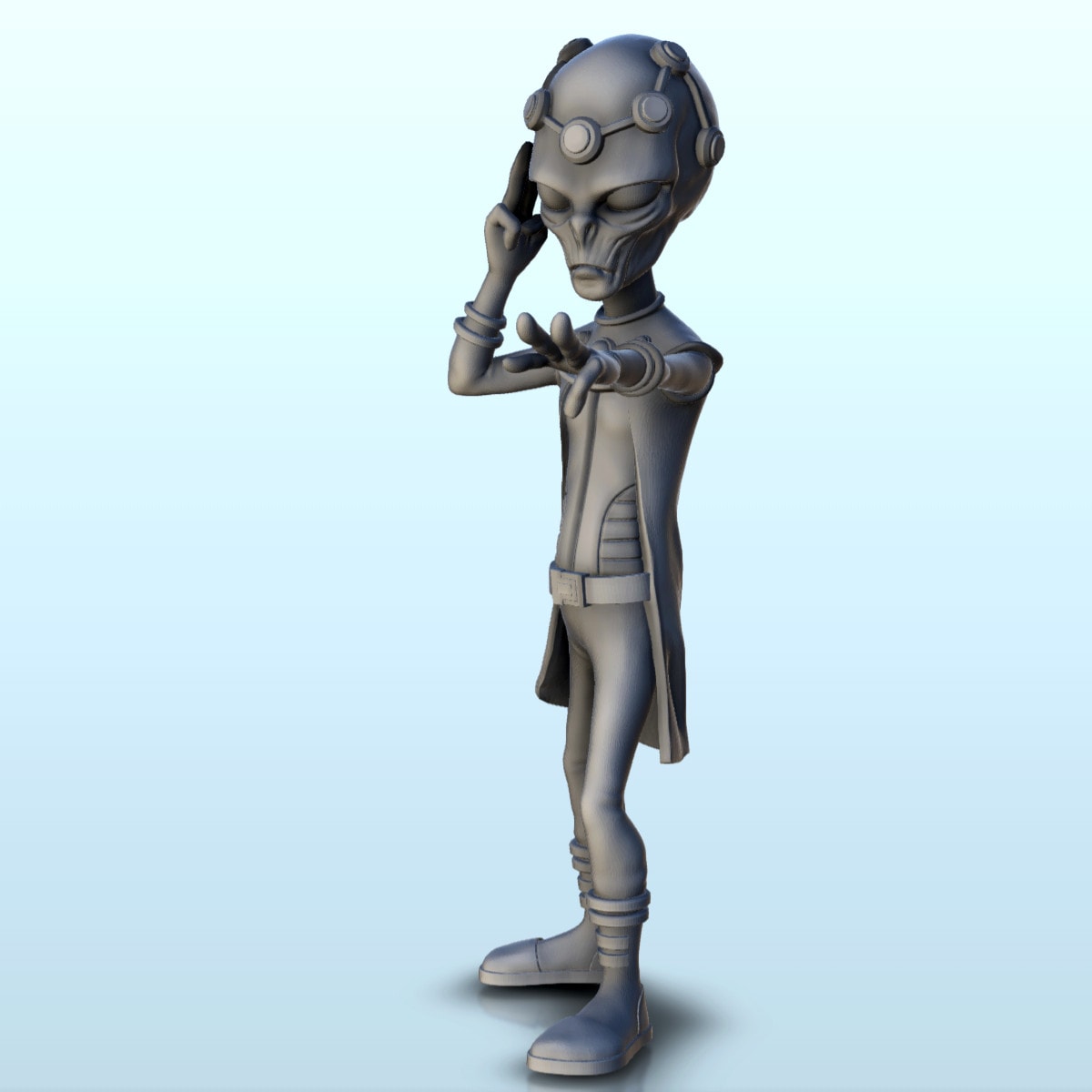 Alien telepath with telepathy helmet (29) (+ pre-supported version ...