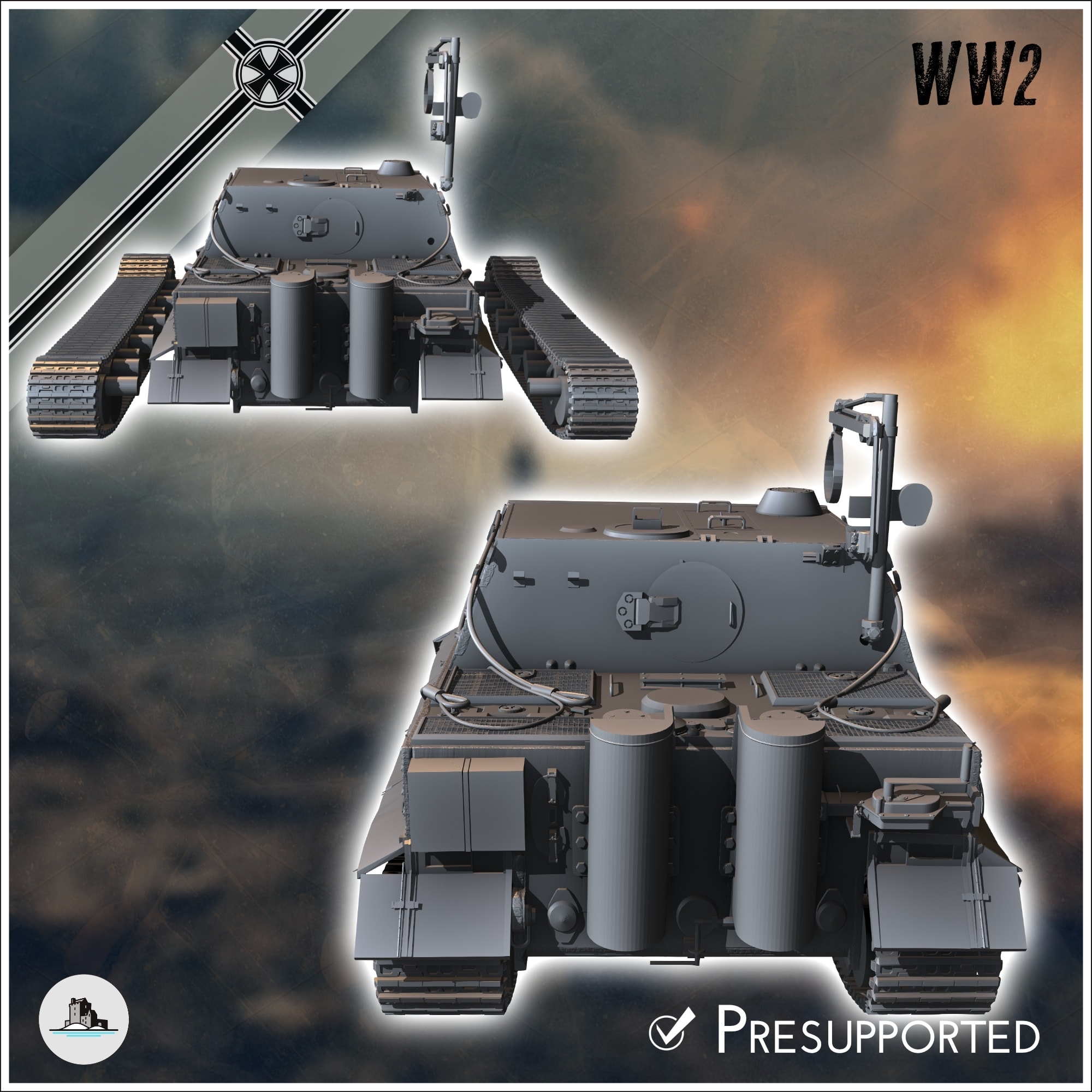 Sturmtiger 380mm RW61 auf Sturmmörser Tiger assault tank by Hartolia ...