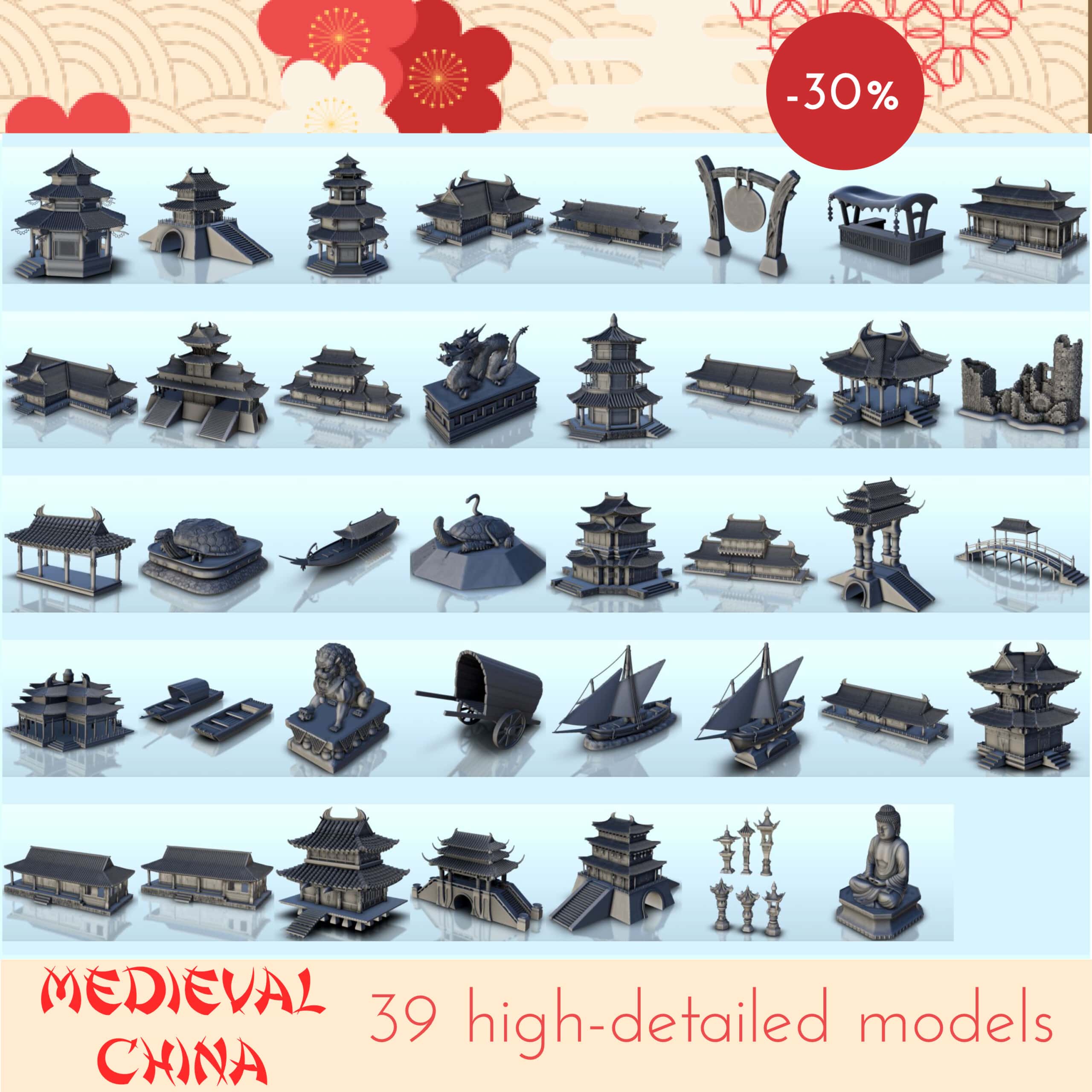 Medieval chinese pack by Hartolia Miniatures - MiniHoarder