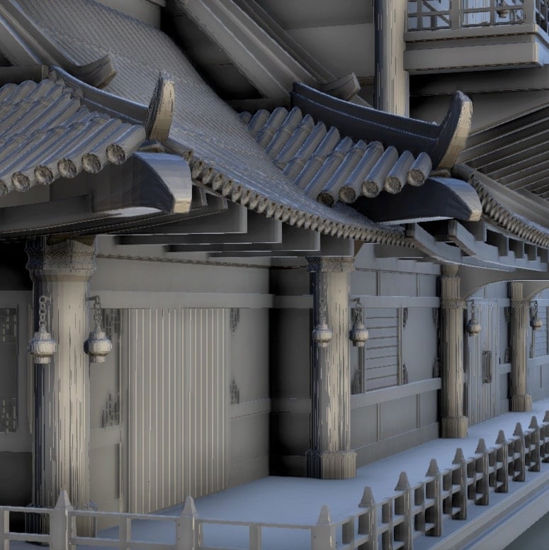 Asian palace with double roof 12 by Hartolia Miniatures - Wargaming3D