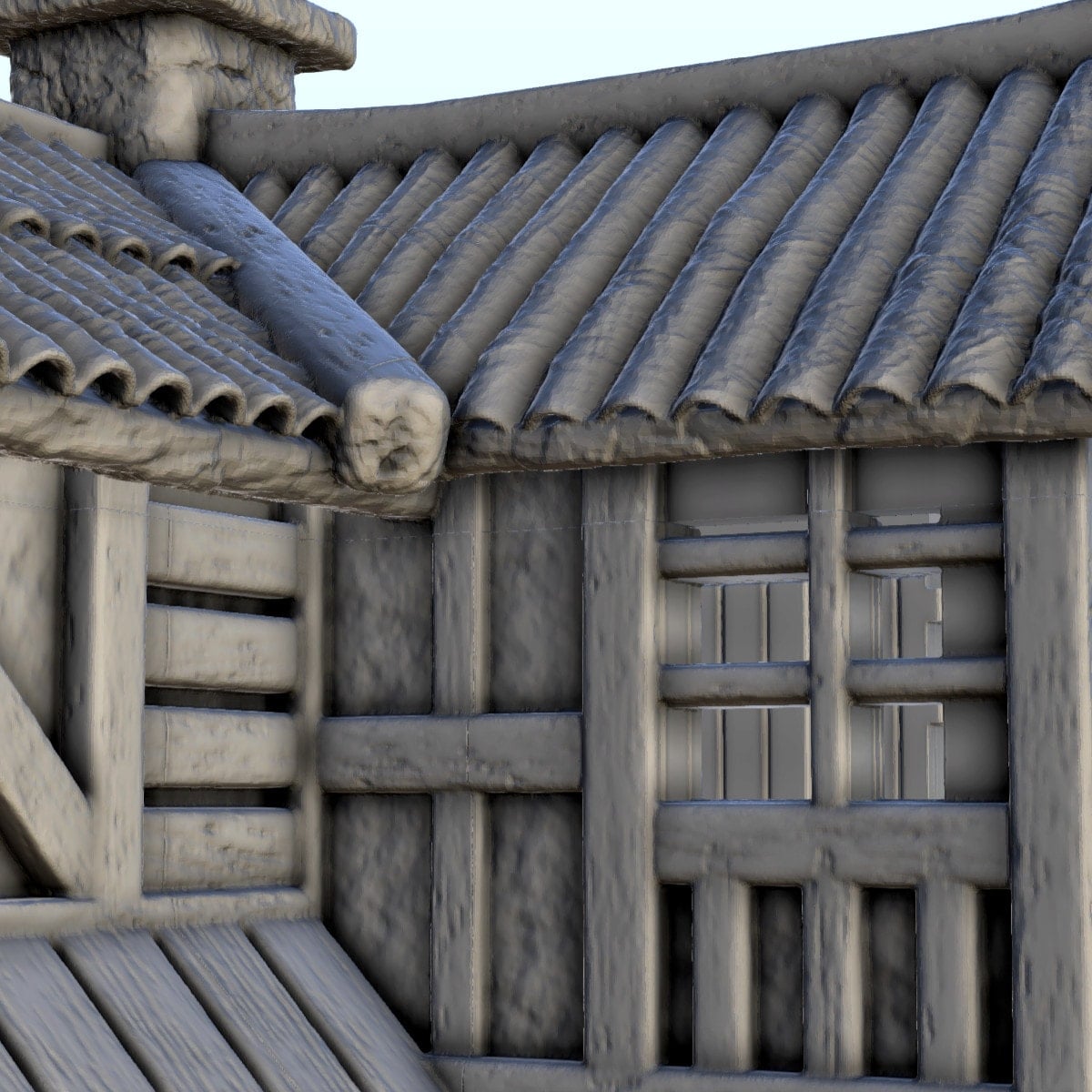 Medieval wooden house with tile roof (7) by Hartolia Miniatures ...