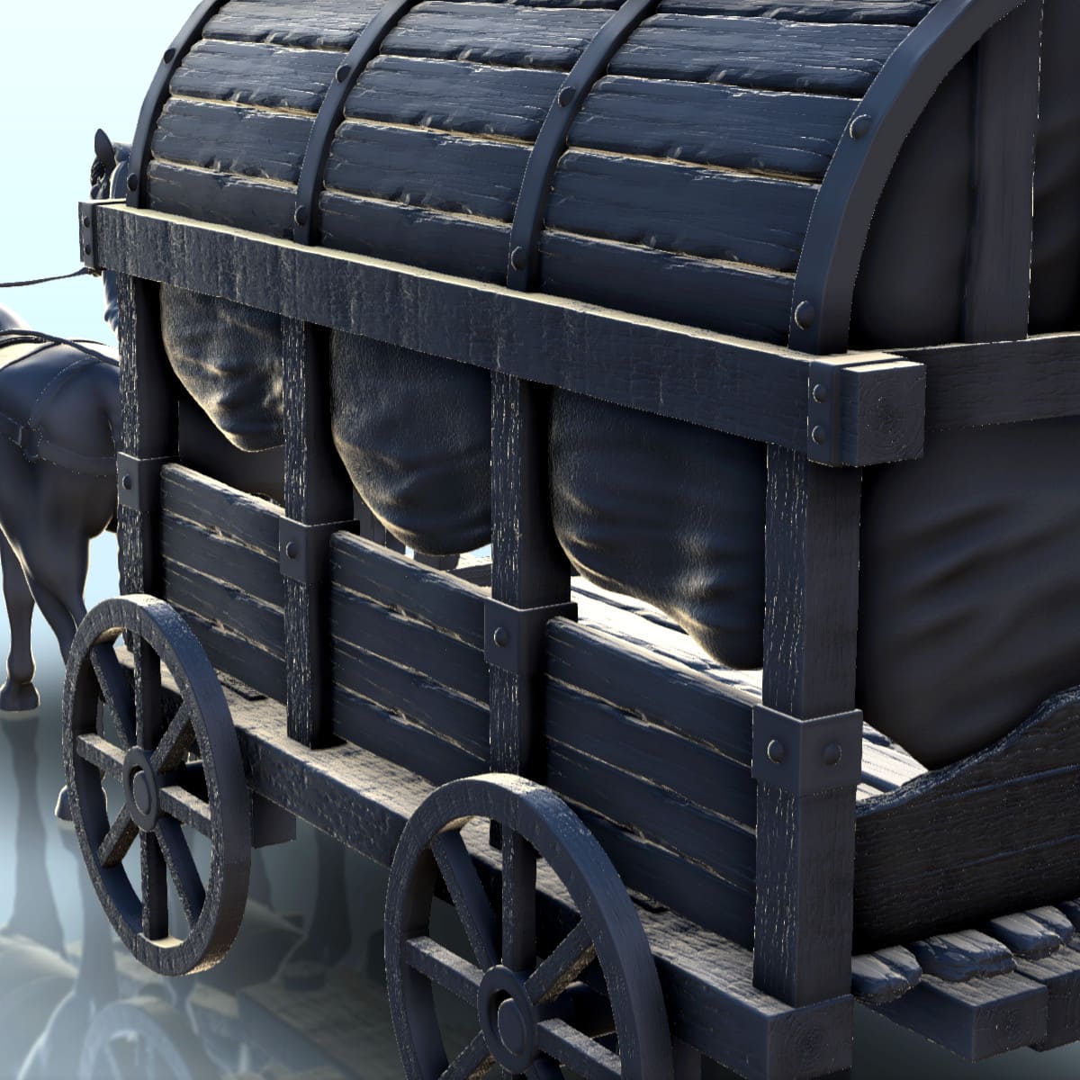 Medieval carriage with horses and coachman (2) by Hartolia Miniatures ...