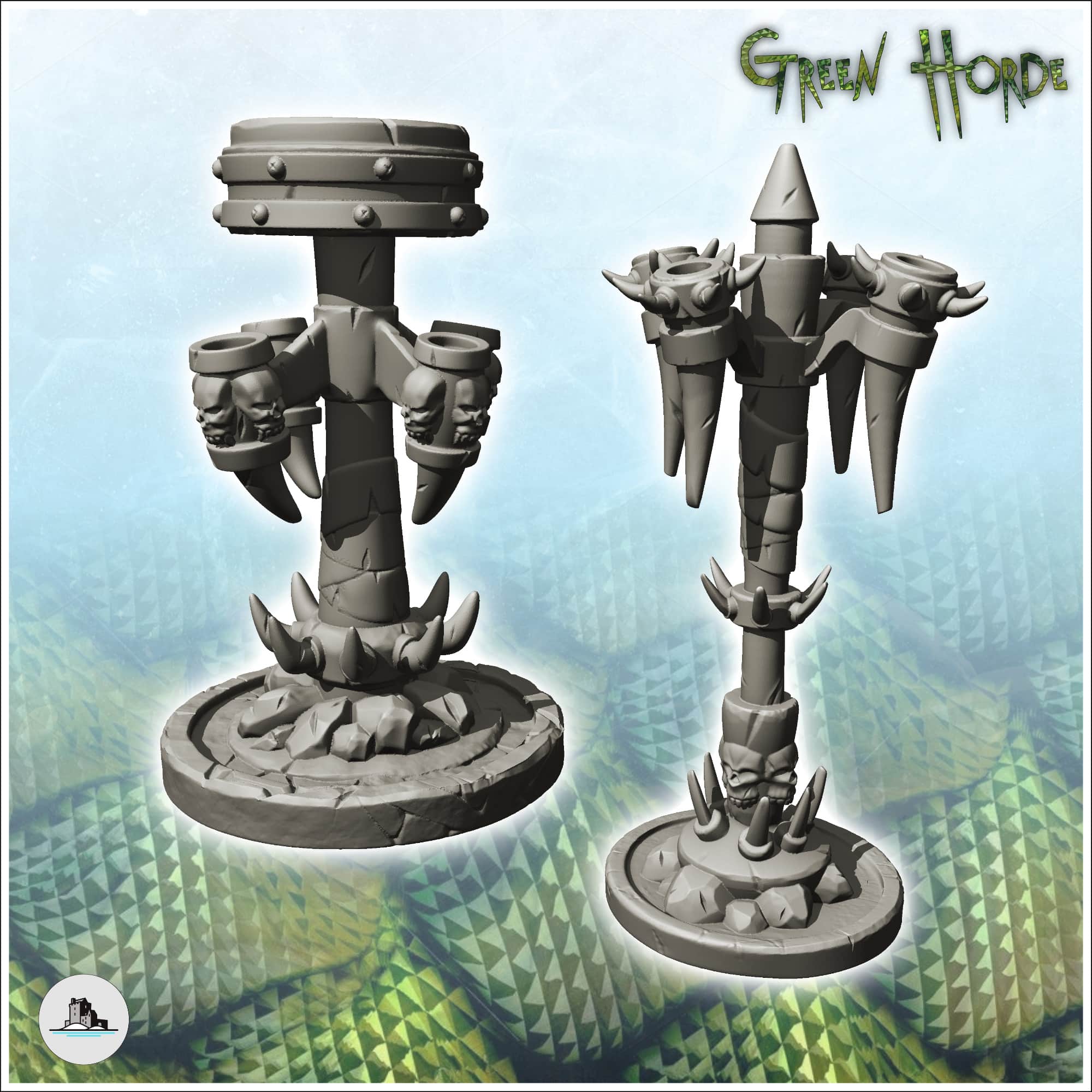 Set of two torch target markers (5) by Hartolia Miniatures - Wargaming3D