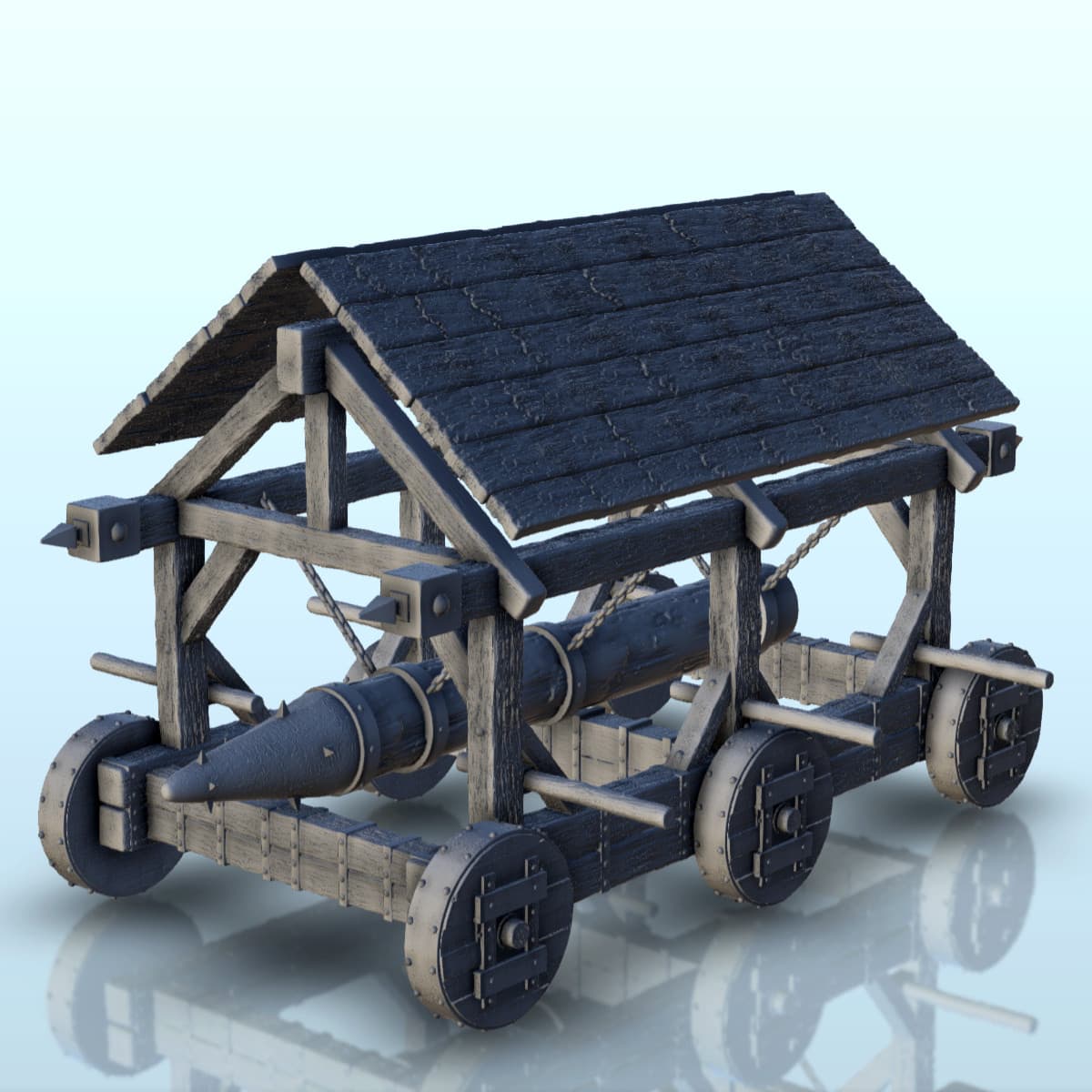 Six-wheel siege ram (1) by Hartolia Miniatures - Wargaming3D
