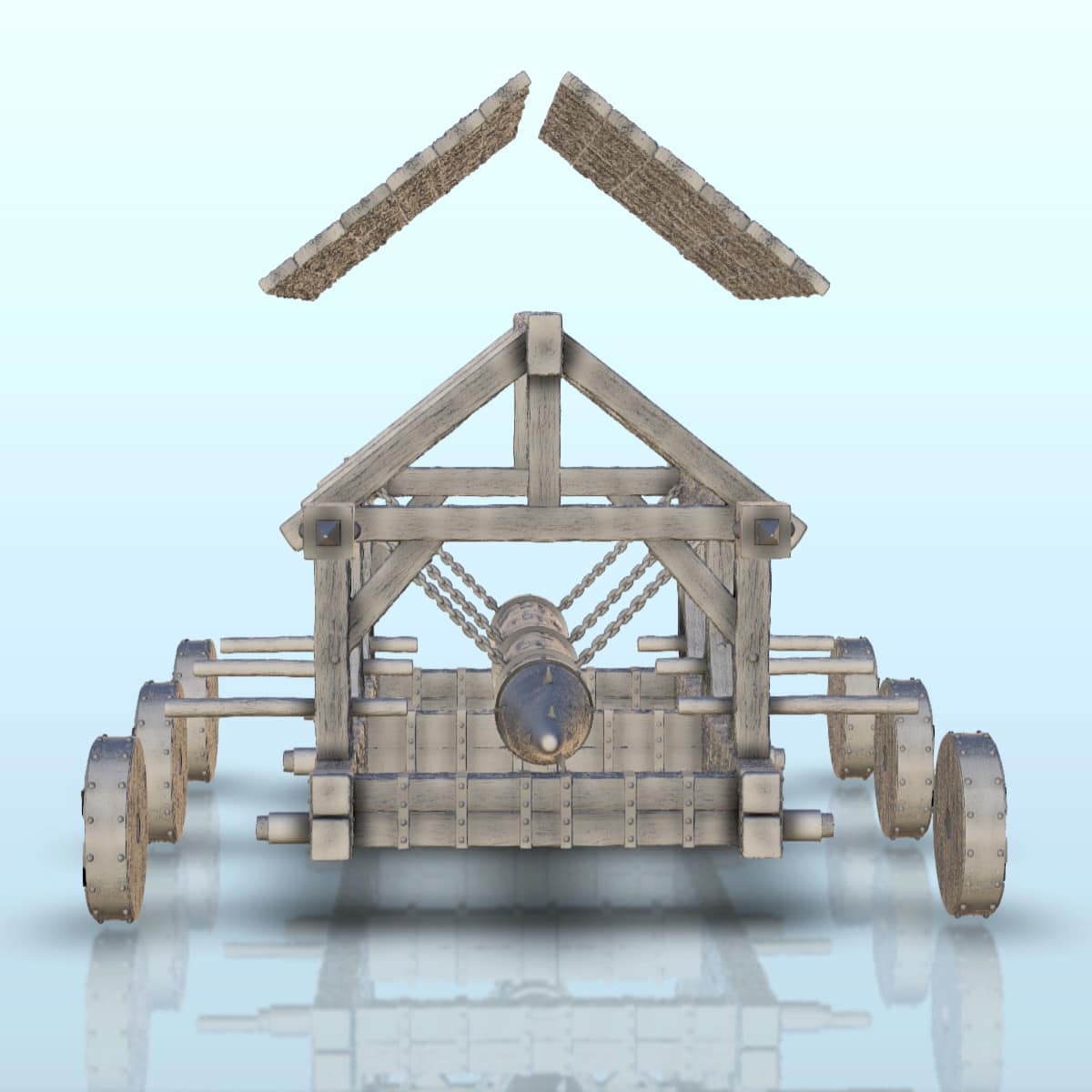Six-wheel siege ram (1) by Hartolia Miniatures - Wargaming3D