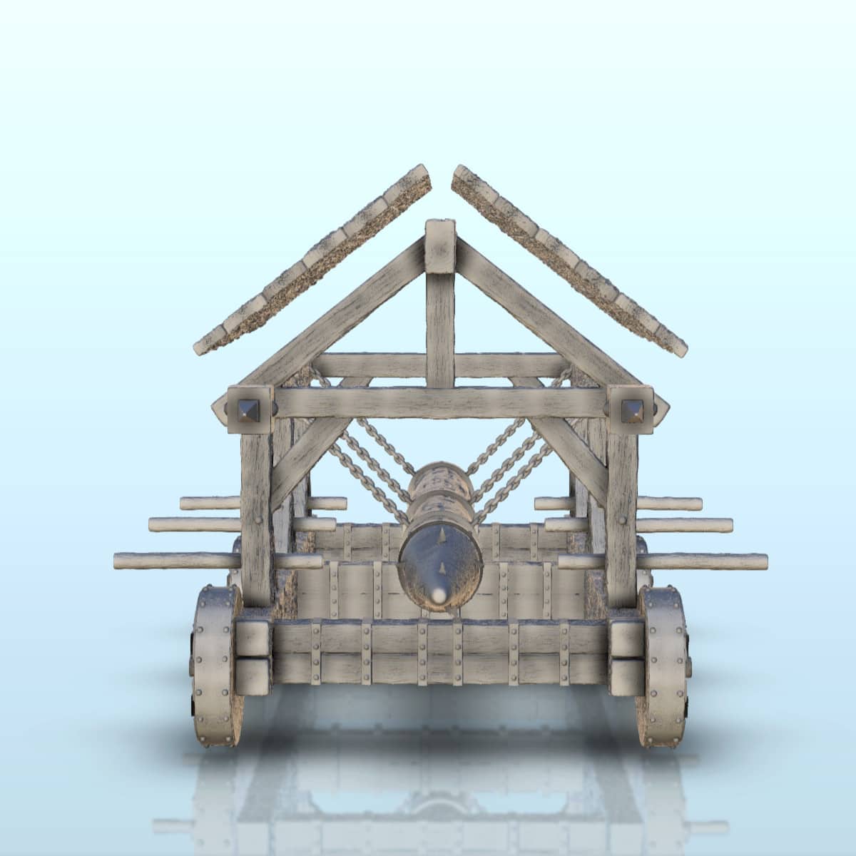 Six-wheel siege ram (1) by Hartolia Miniatures - Wargaming3D