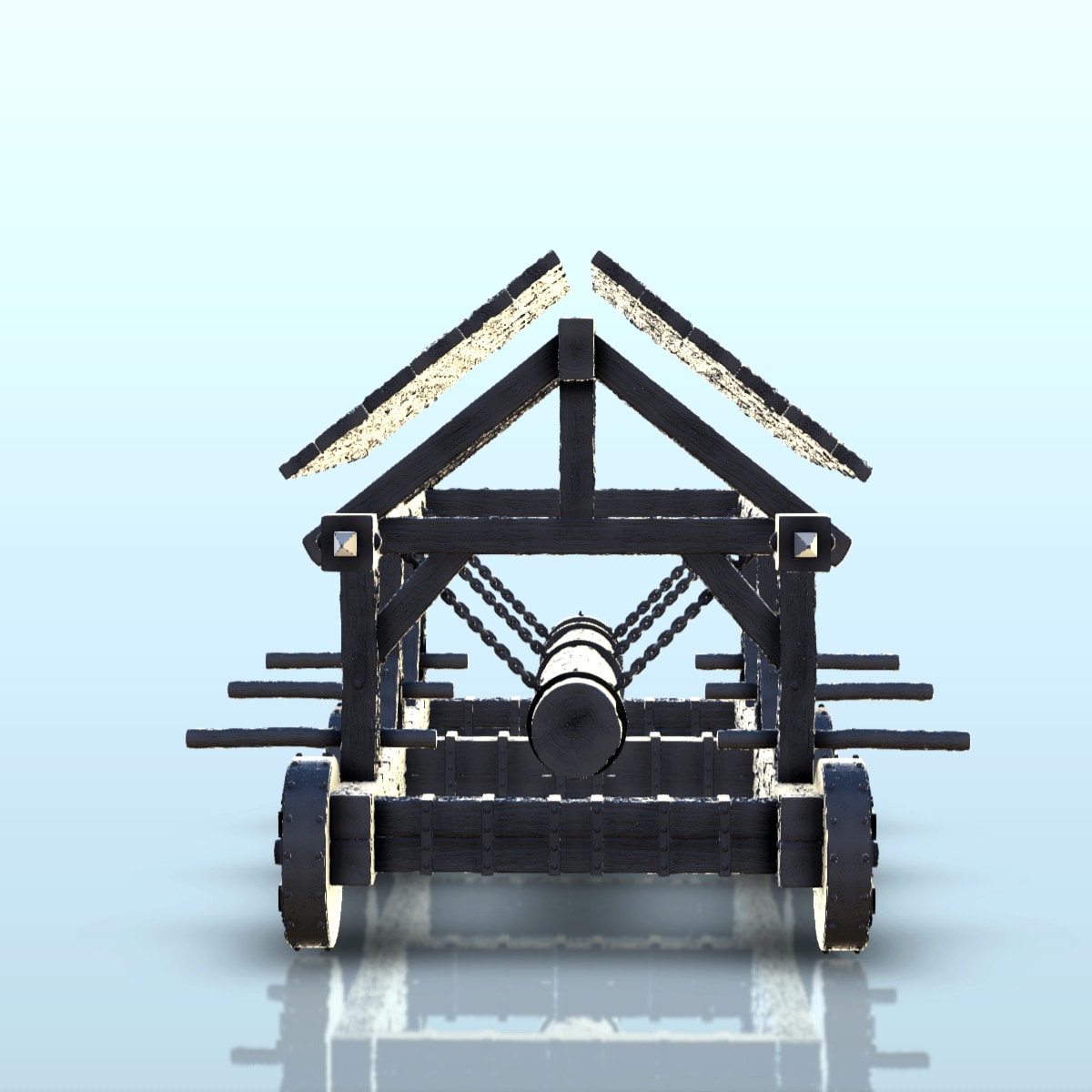 Six-wheel siege ram (1) by Hartolia Miniatures - Wargaming3D