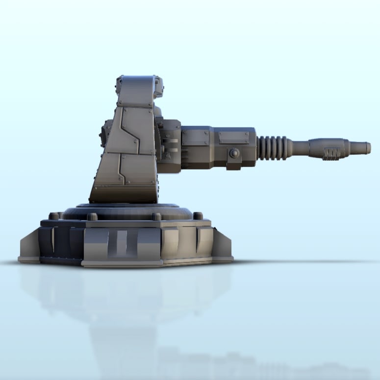 Laser gun turret on axis 2 (+ supported version) by Hartolia Miniatures ...