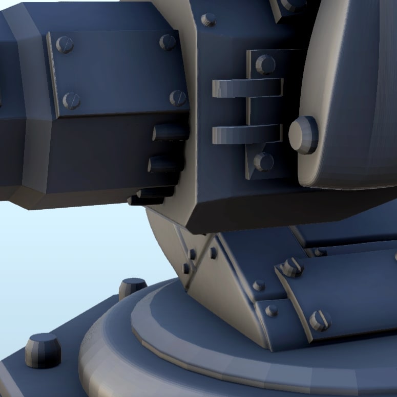 Laser gun turret on axis 2 (+ supported version) by Hartolia Miniatures ...