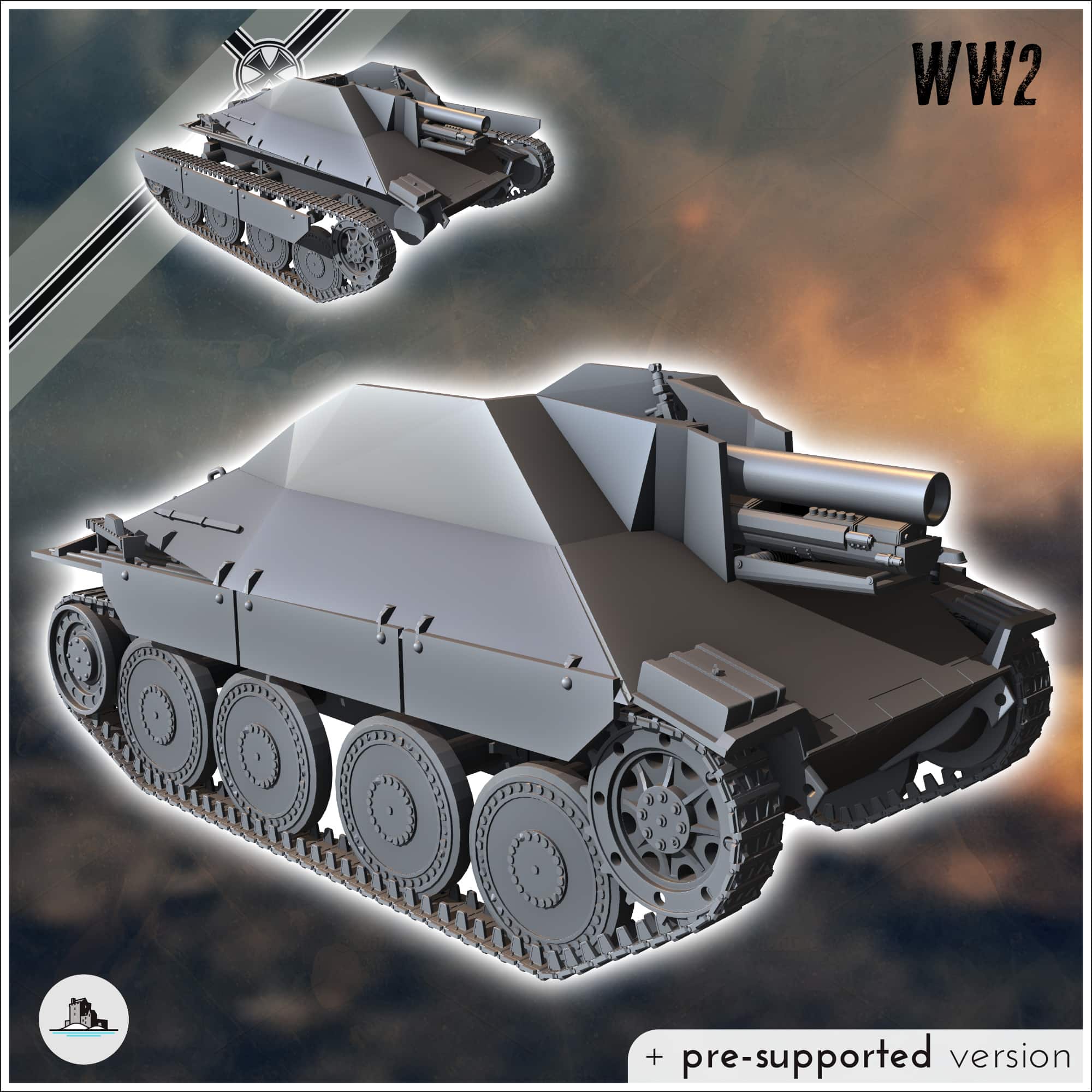 15 cm sIG 33/2 (Sf.) auf Jagdpanzer 38(t) by Hartolia Miniatures ...