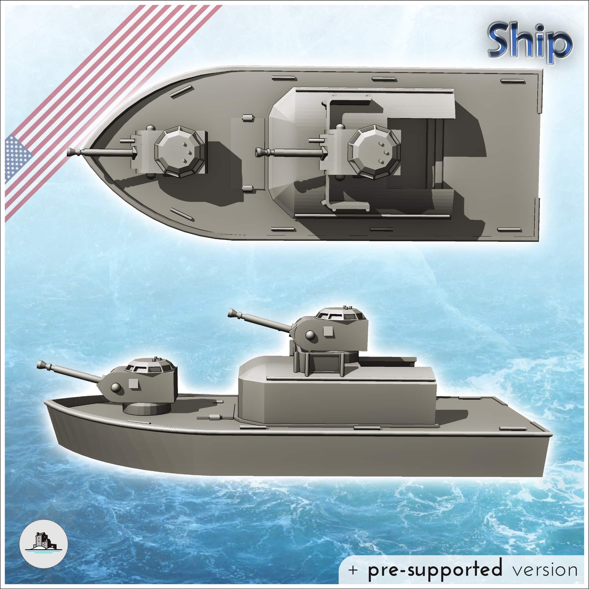 Assault Support ASPB Alpha patrol boat by Hartolia Miniatures - Wargaming3D