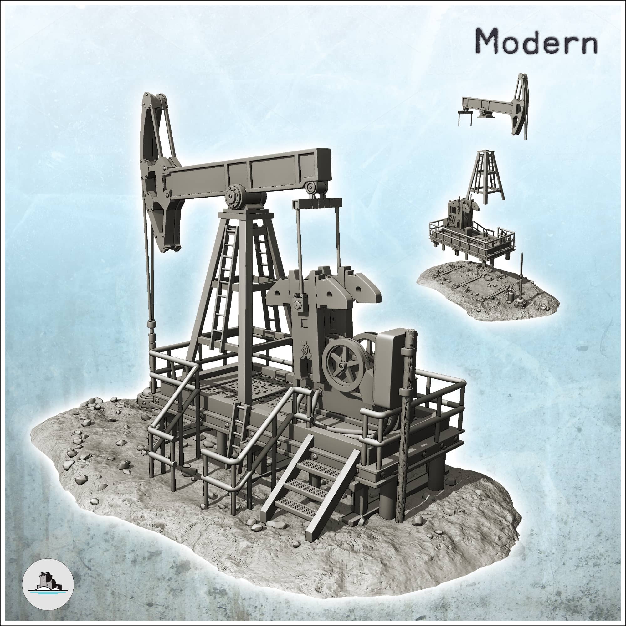 Pump jack Pumpjack oil well extraction system with piston (30) by ...