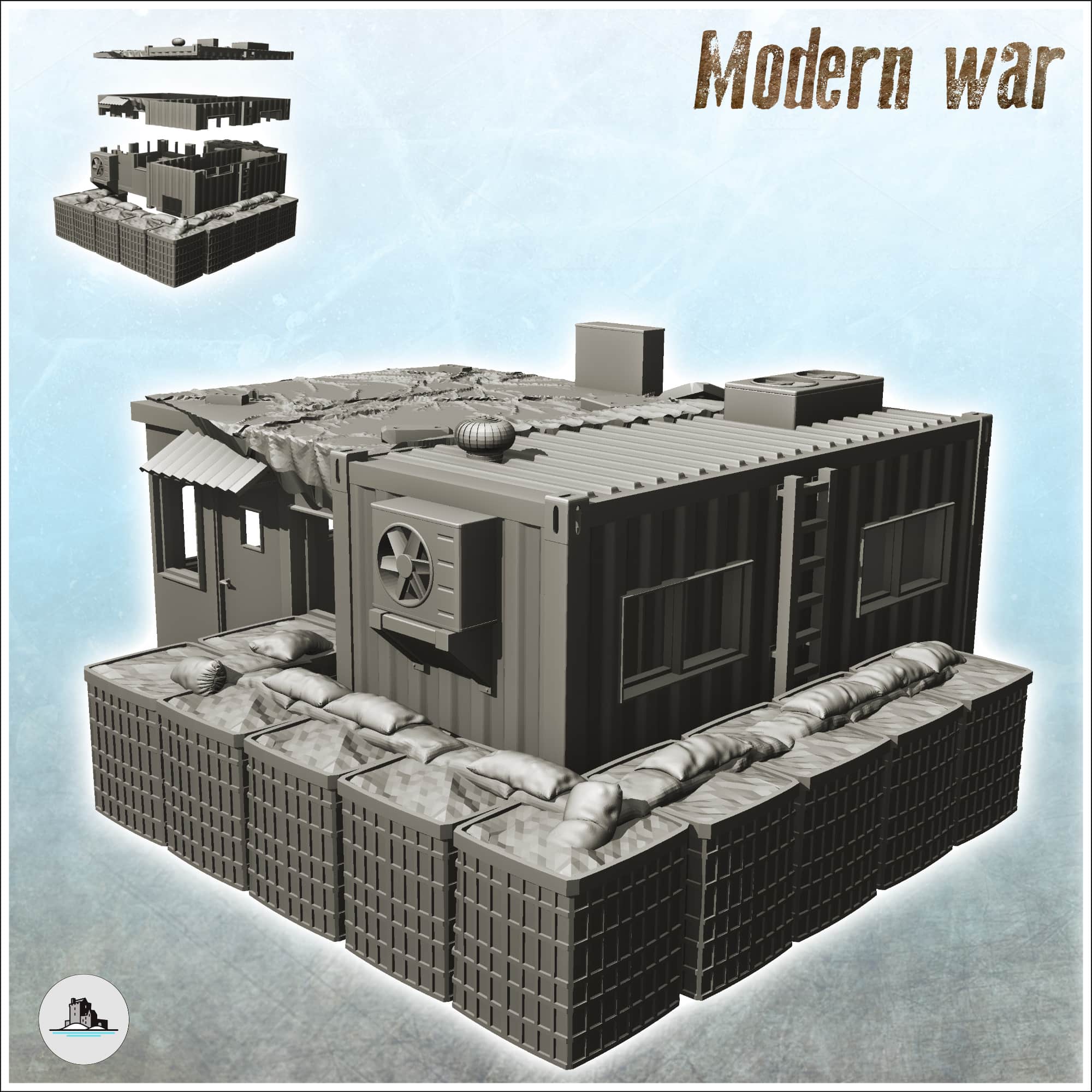 Fortified command post with hesco gabion and air conditioning (3) by ...