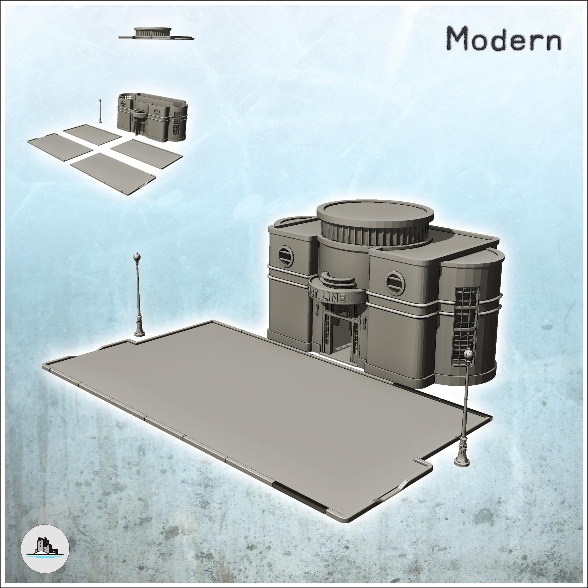 American modern city pack No. 1 by Hartolia Miniatures - Wargaming3D
