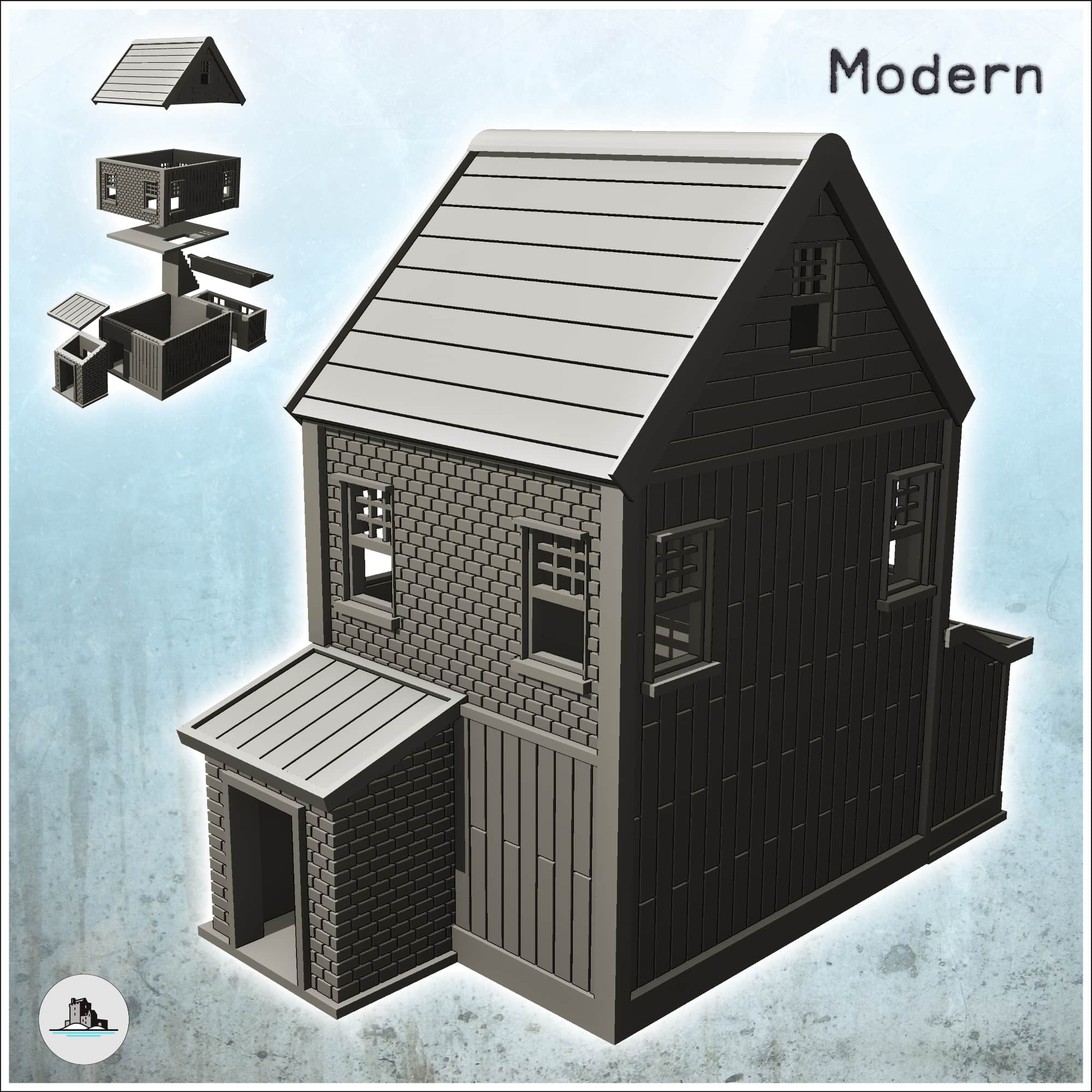 American modern city pack No. 1 by Hartolia Miniatures - Wargaming3D