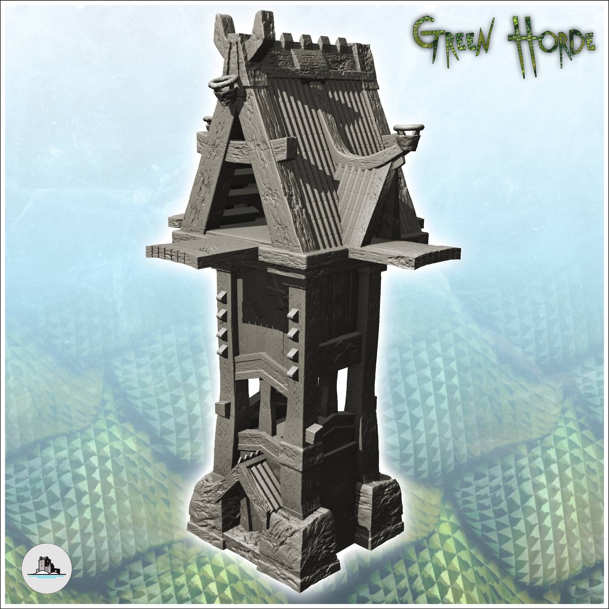 Wooden and stone chaos tower with large open platform (11) by Hartolia ...