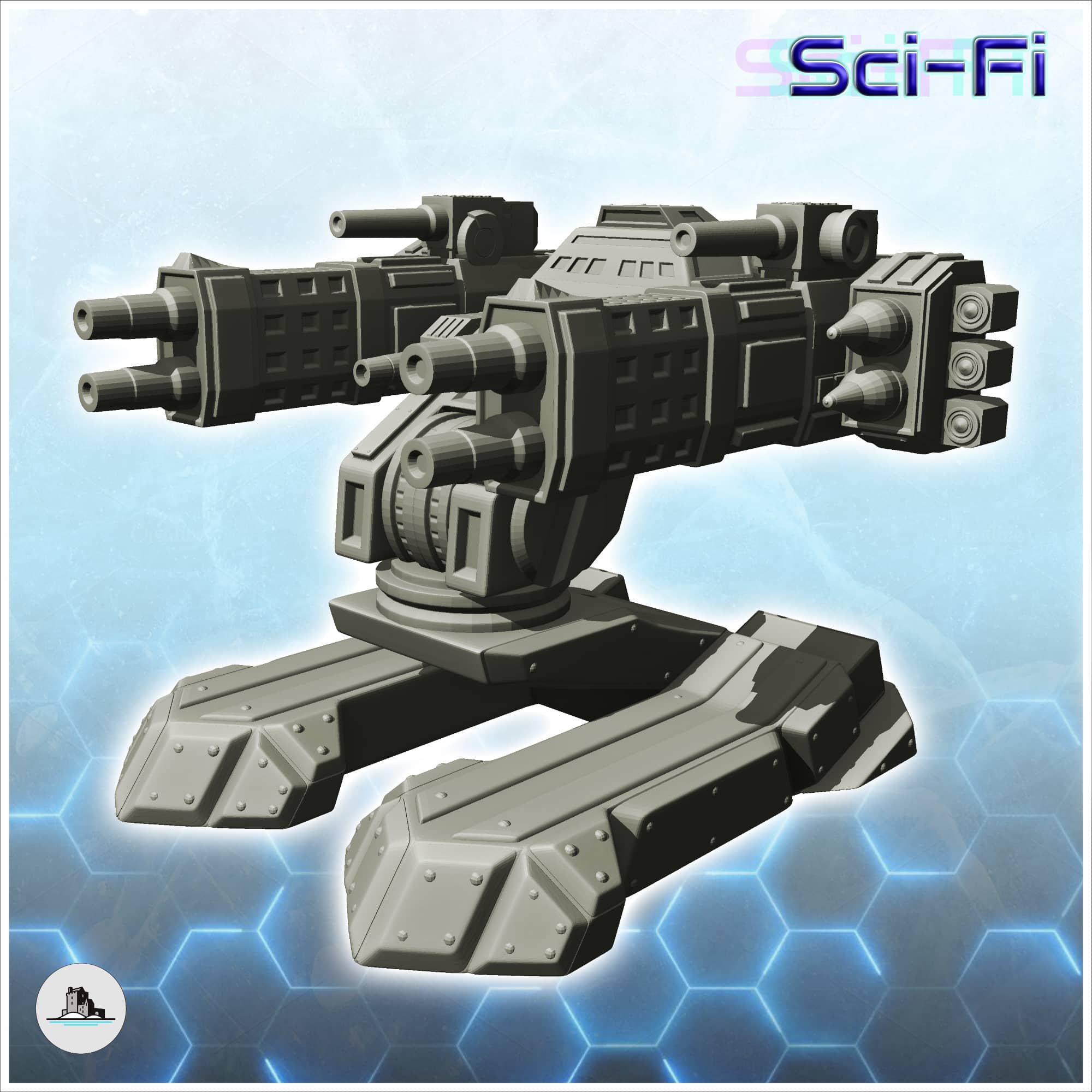 Turret with double laser cannon and missile launcher (2) by Hartolia ...