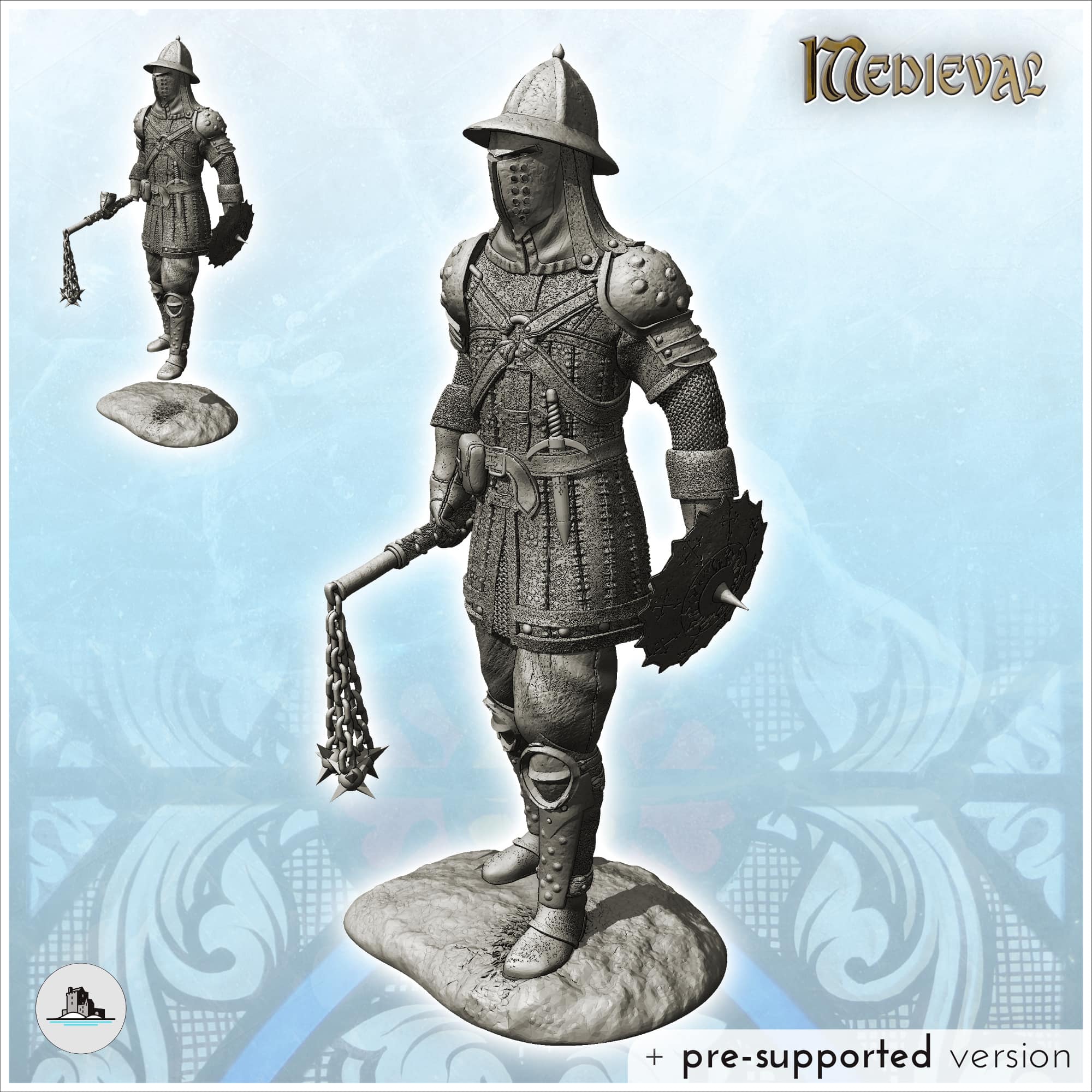 Medieval soldier miniatures pack No. 1 by Hartolia Miniatures - Wargaming3D