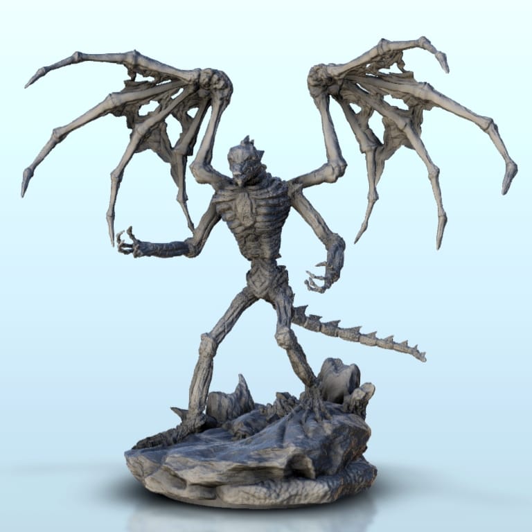 Lord skeleton with wings by Hartolia Miniatures - MiniHoarder