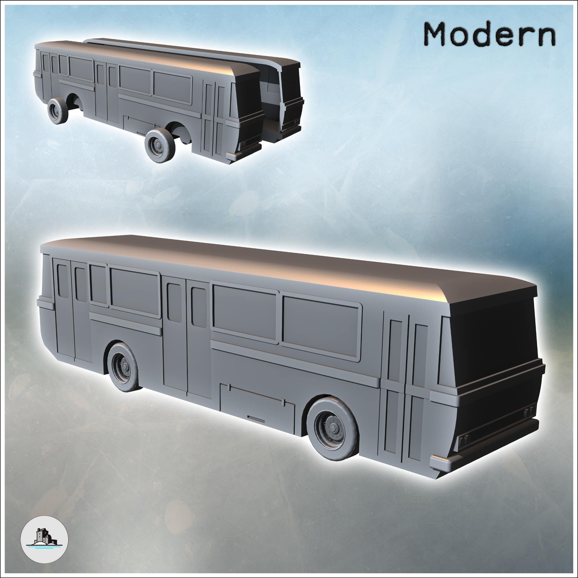 Modern public transport city bus (2) by Hartolia Miniatures - Wargaming3D