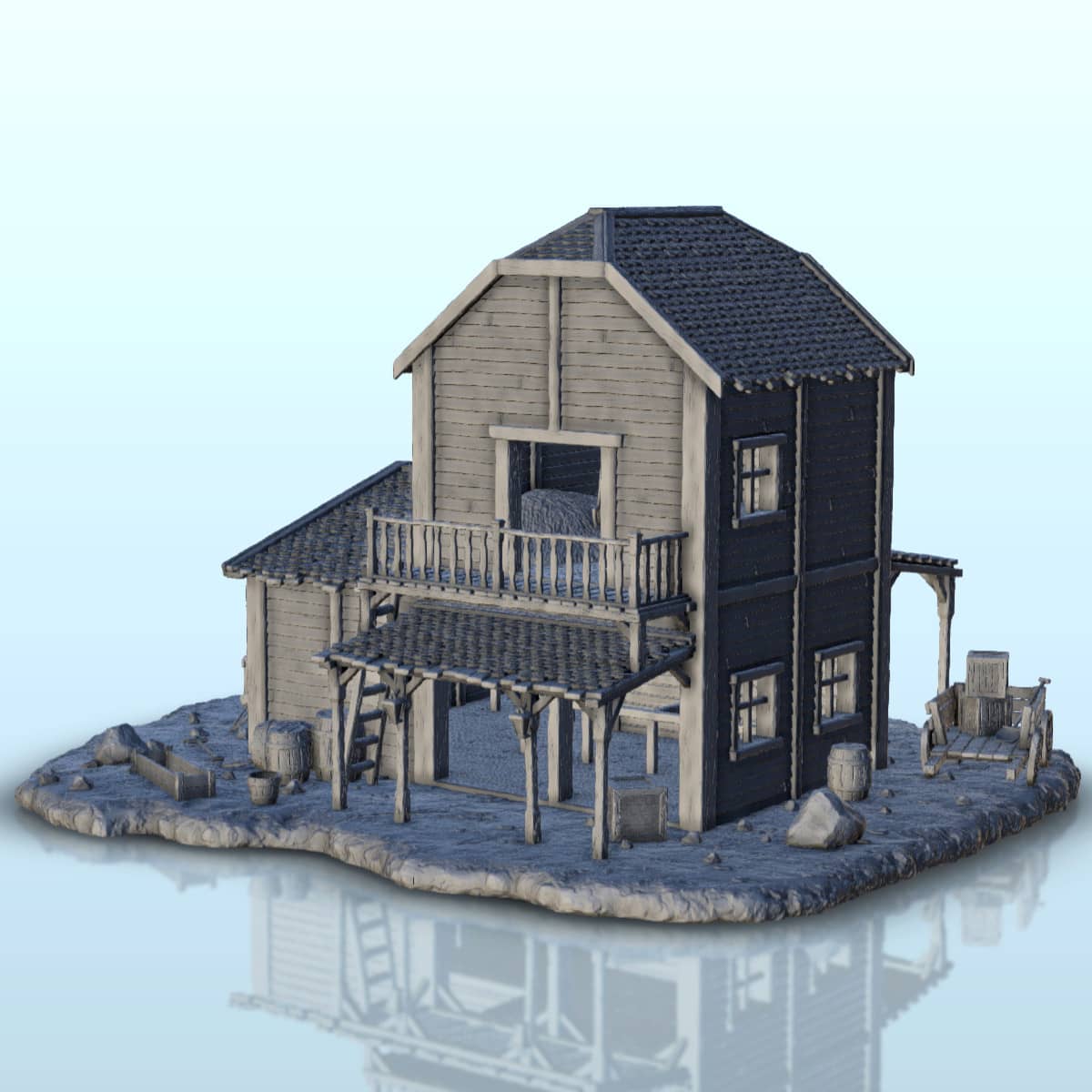 Wild-West buildings pack N° 2 by Hartolia Miniatures - Wargaming3D