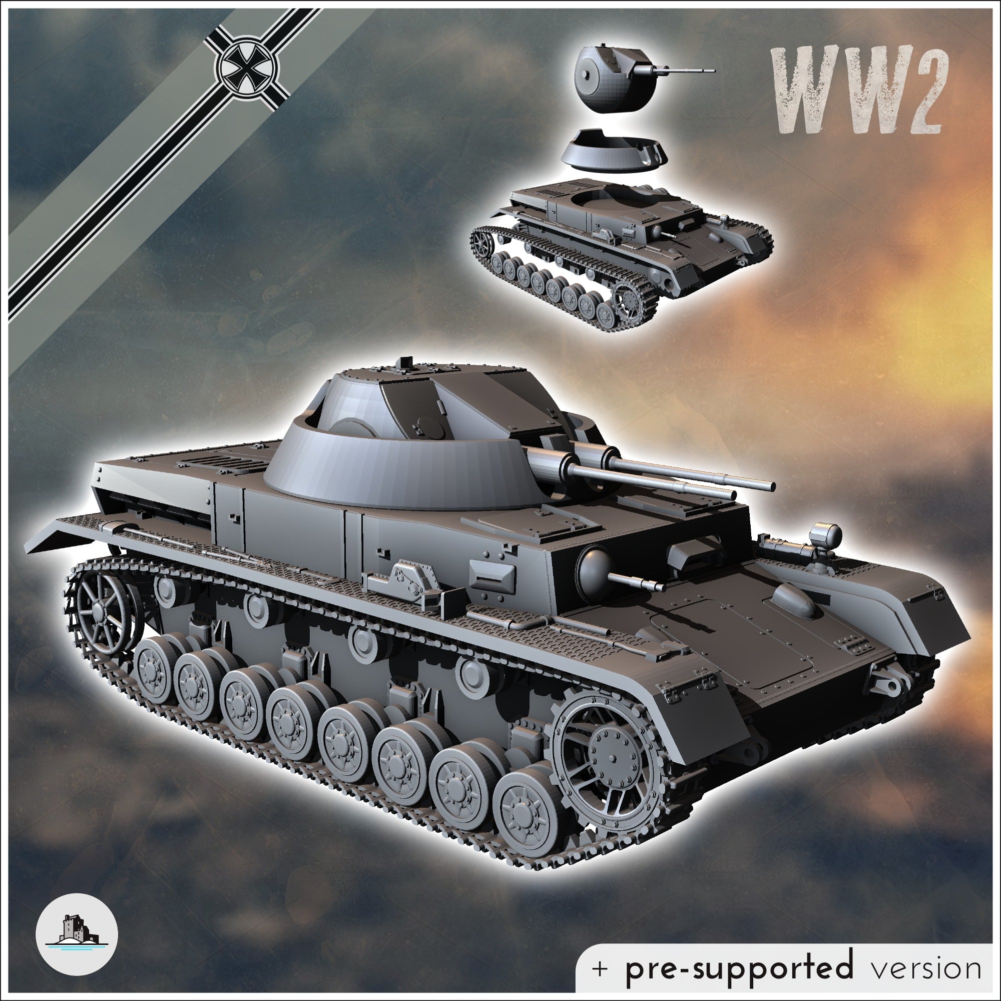 Flakpanzer IV AA Kugelblitz by Hartolia Miniatures - Wargaming3D