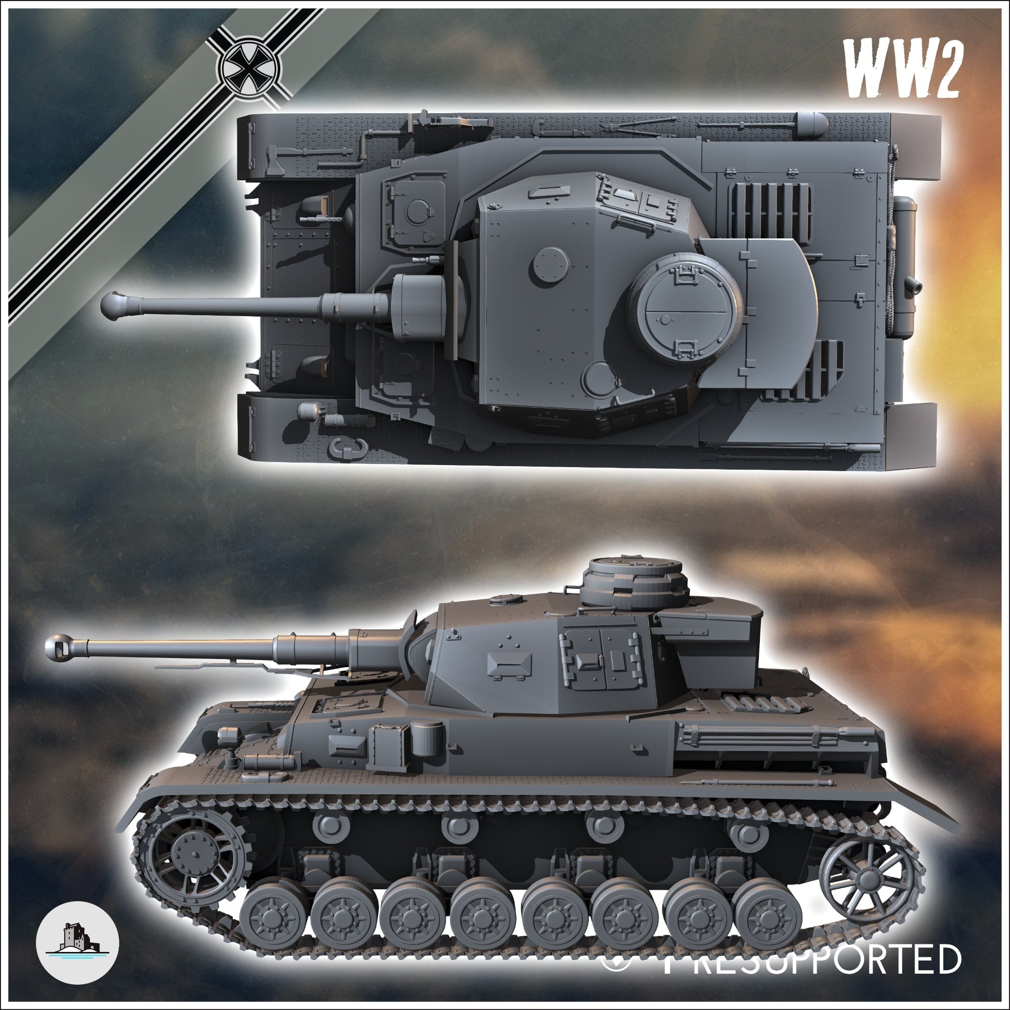 Panzer IV Ausf. F2 F late by Hartolia Miniatures - Wargaming3D