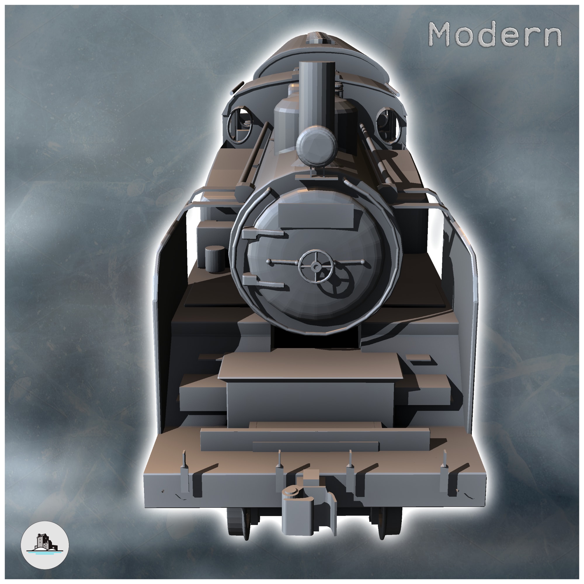 Steam train 2-4-4 with passenger car (1) by Hartolia Miniatures ...