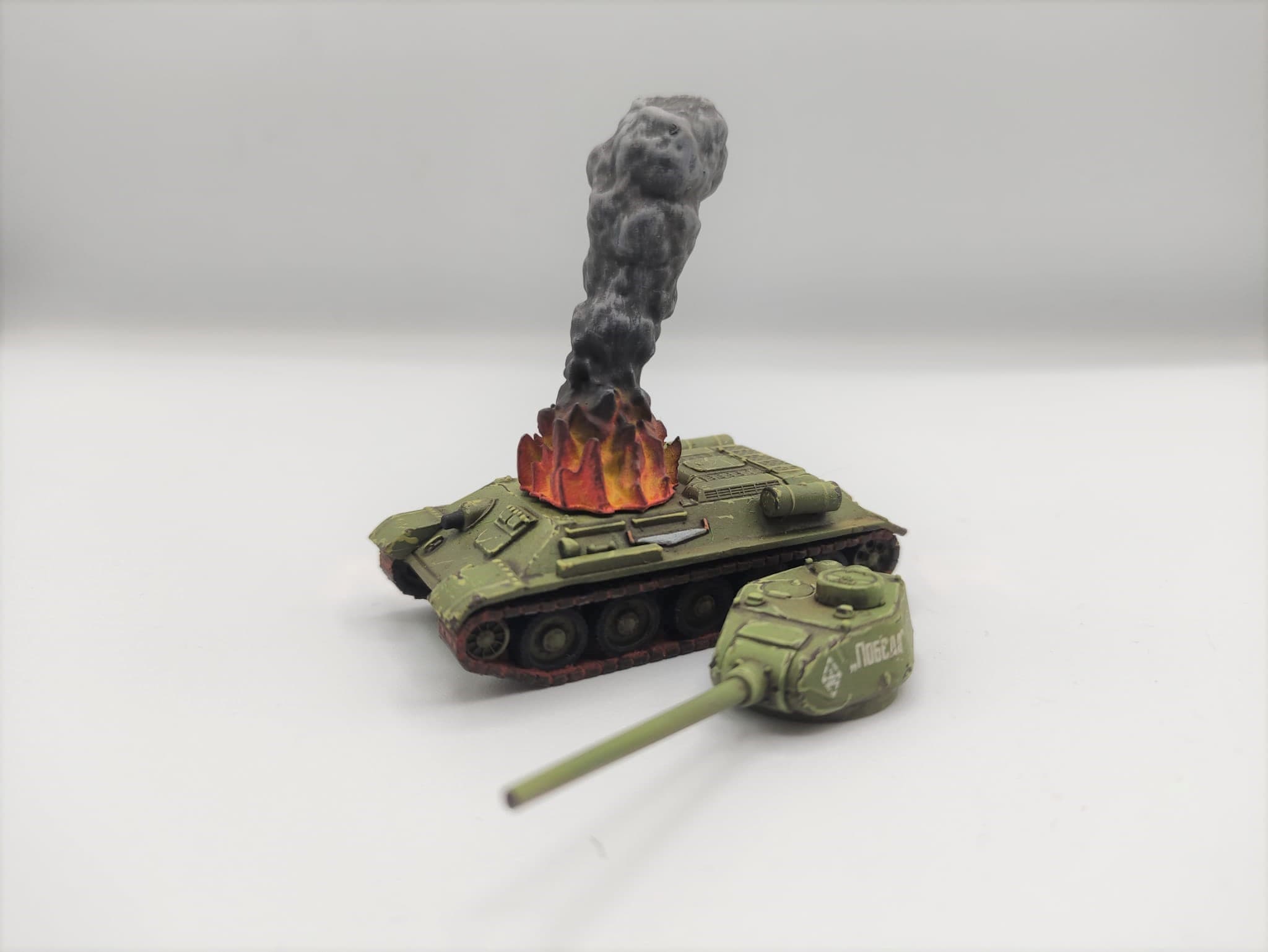 Smoke & Flames - 15 mm destroyed vehicle markers by cosmogromaticus ...