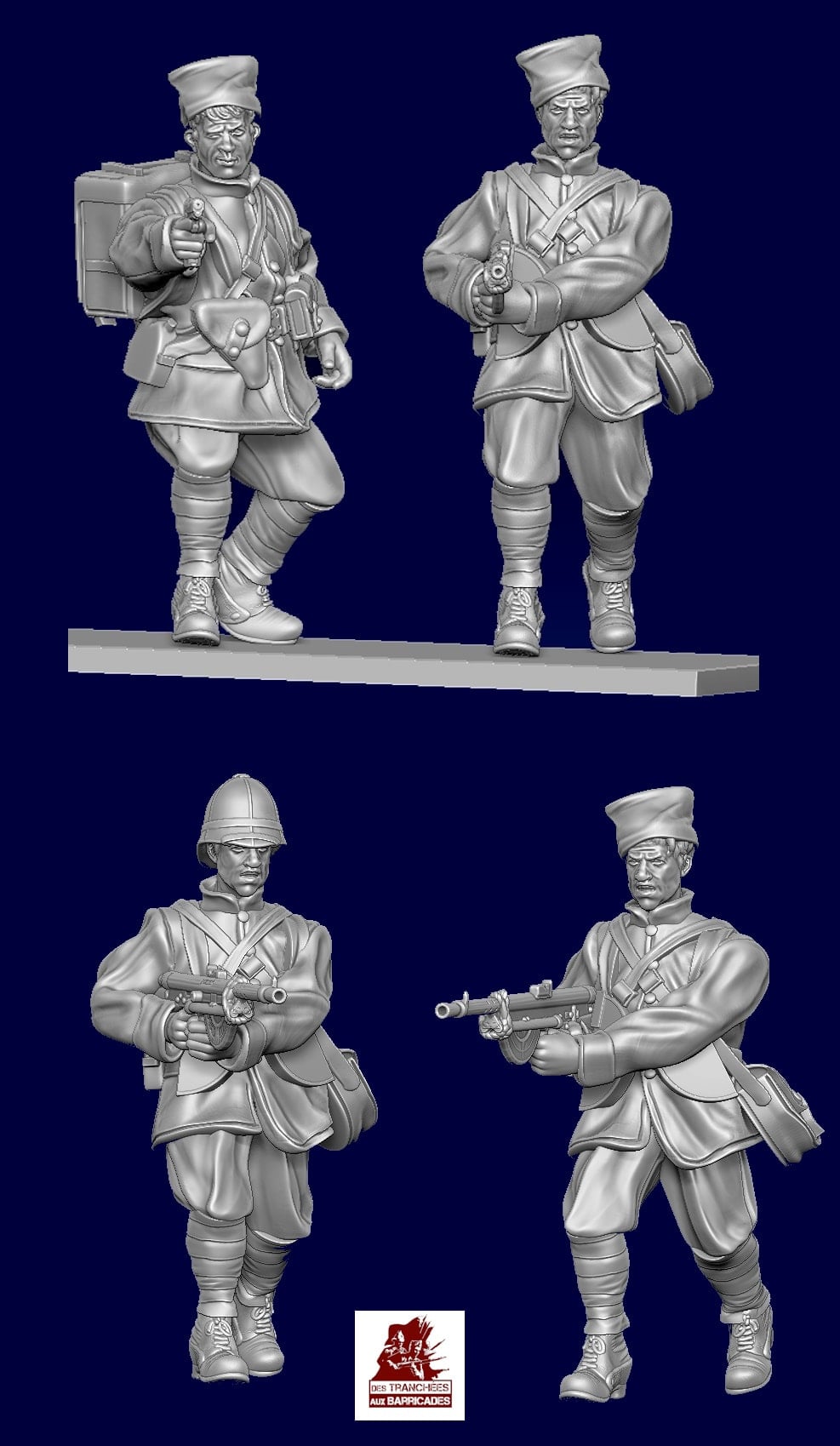 French Chauchat team by Des Tranchées Aux Barricades - Wargaming3D