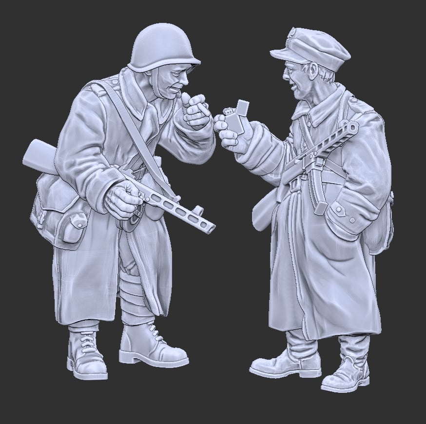 Soldiers at rest, 28mm by just some miniatures - Wargaming3D