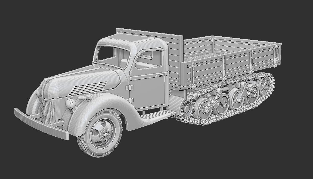 Late War German Maultier Truck by just some miniatures - Wargaming3D