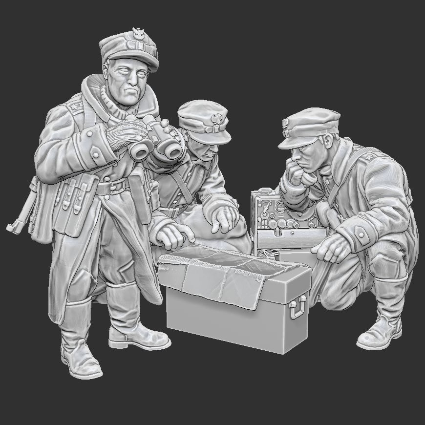 28mm Polish Forward Observer/ Radio by just some miniatures - Wargaming3D
