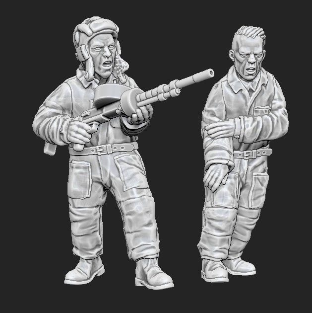 Soviet Tankers - Dismounted by just some miniatures - Wargaming3D