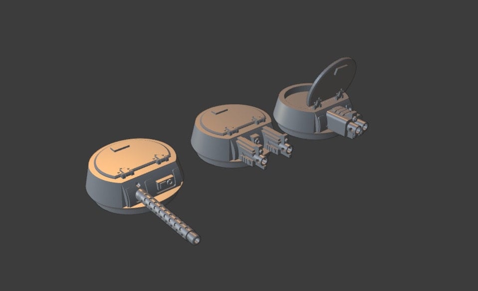 Mini Turrets by Tiny Panzer Studio (WG3D) - Wargaming3D