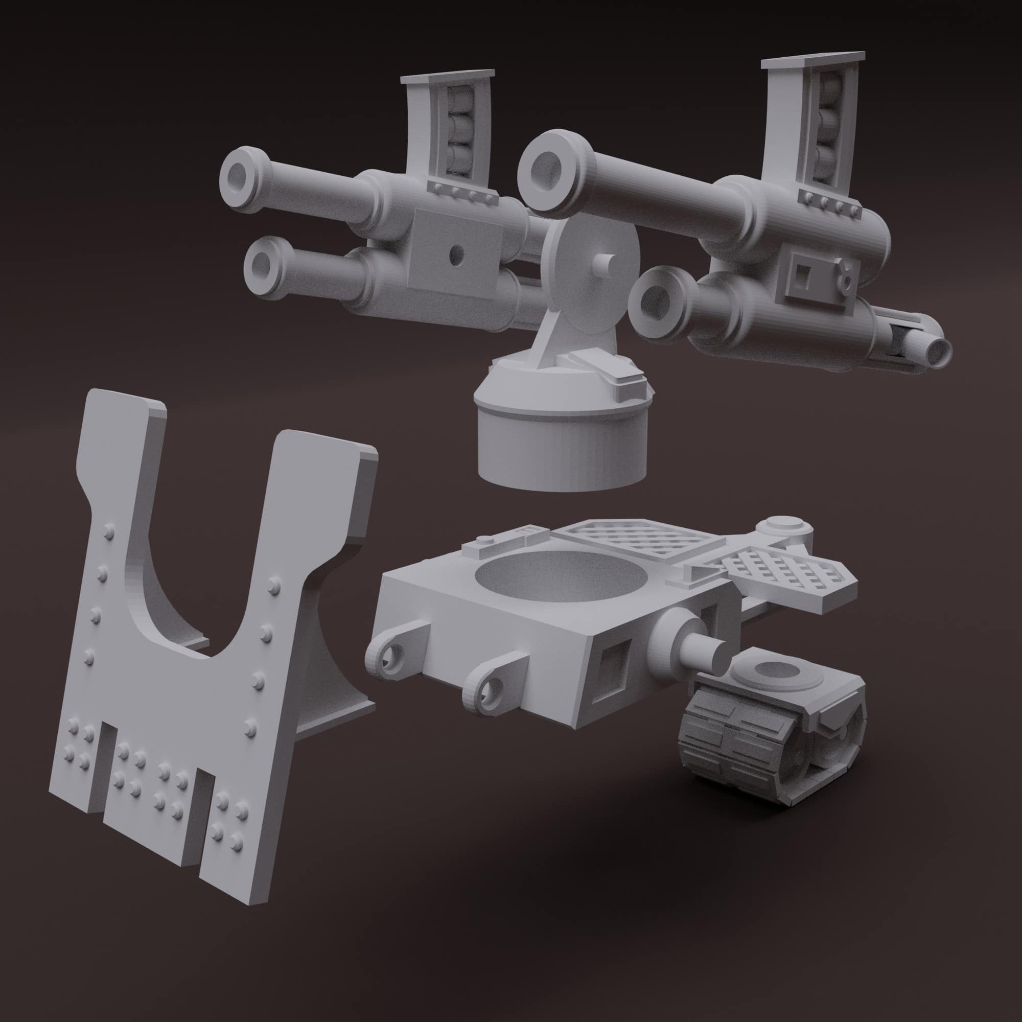 Squat Gun Carriage by Tiny Panzer Studio (WG3D) - MiniHoarder