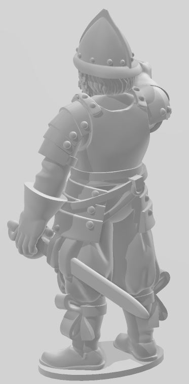 30yrs War Full Armored Pike man Helm 3 by D and A Minis - Wargaming3D