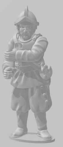 30yrs War Armored Pike man Helm 1 by D and A Minis - Wargaming3D