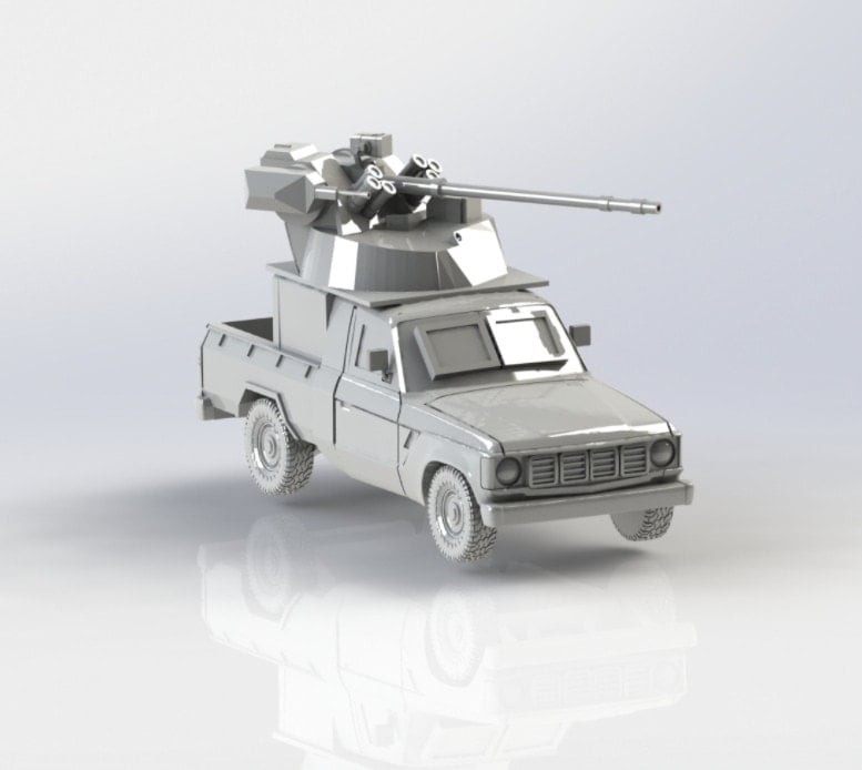 Toyota Hilux w/ BTR-82A turret by Red Print 3D - Wargaming3D